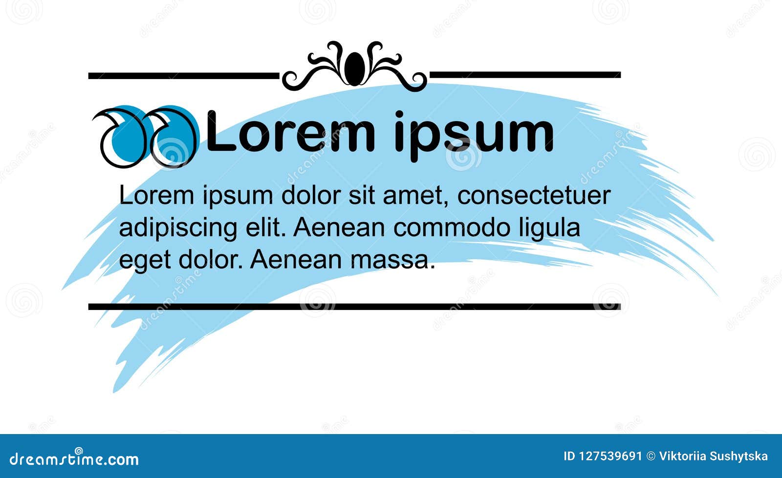 Vector Set Quotation Template in Quotes. Vector Banner with Frame and ...