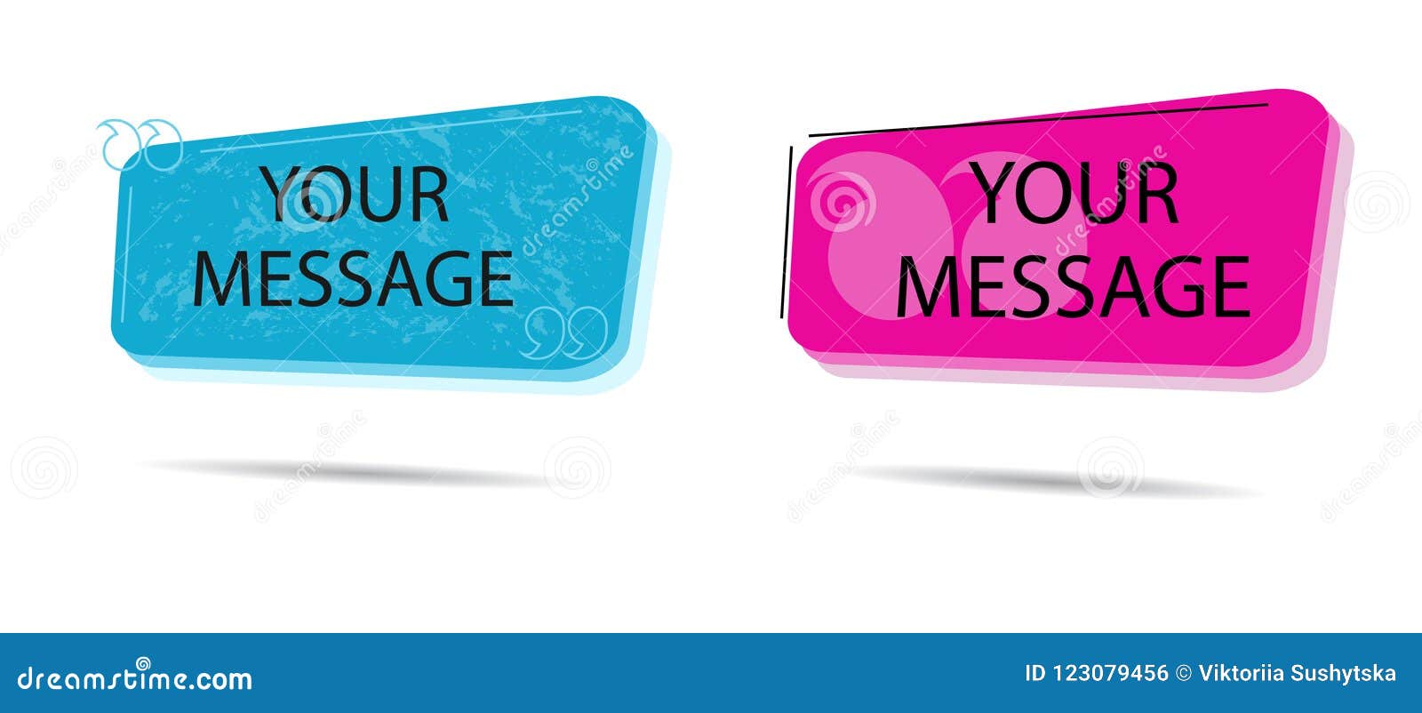 Vector Set Quotation Template in Quotes. Vector Banner with Frame ...