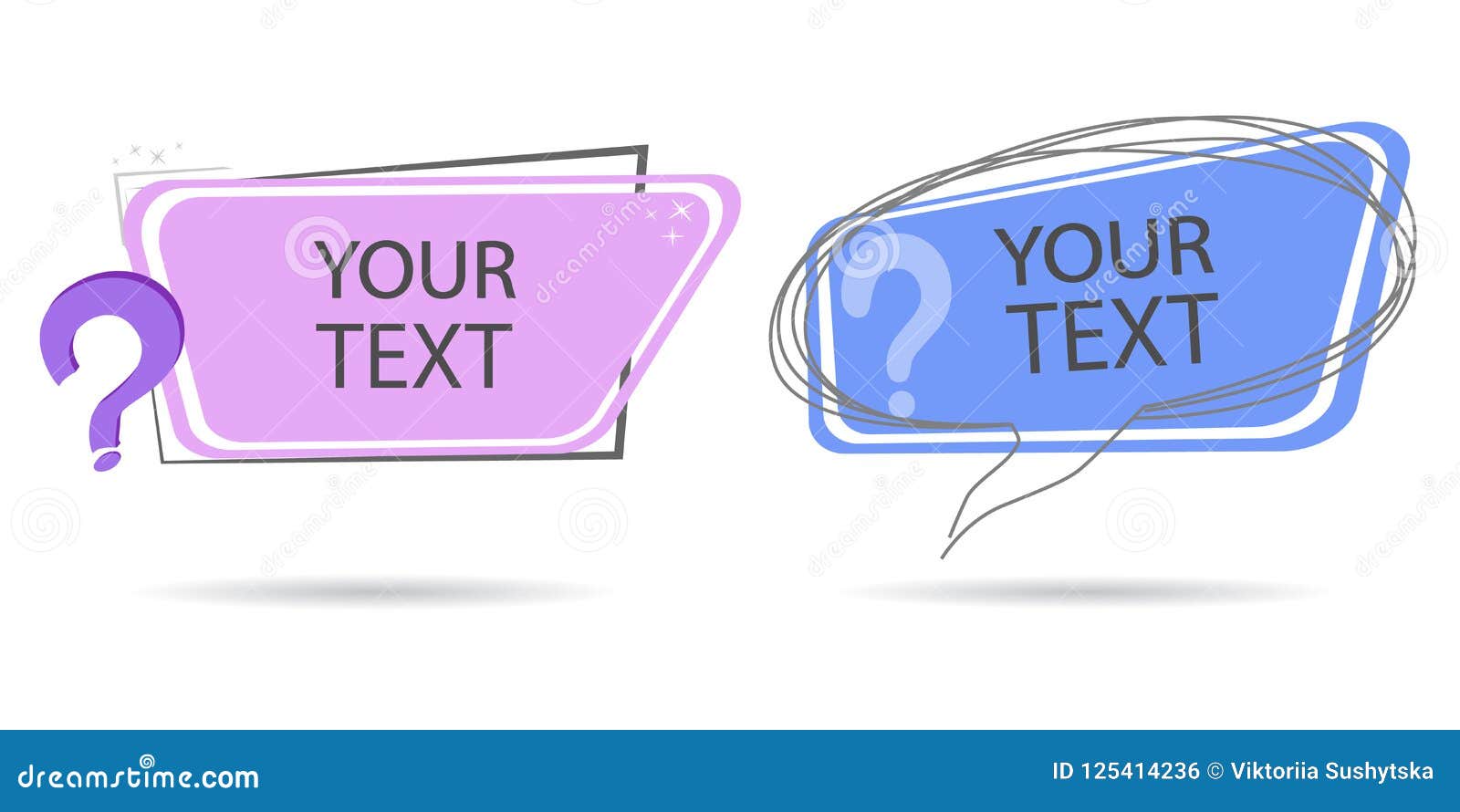 Vector Set Quotation Template in Quotes. Vector Banner with Quotes ...