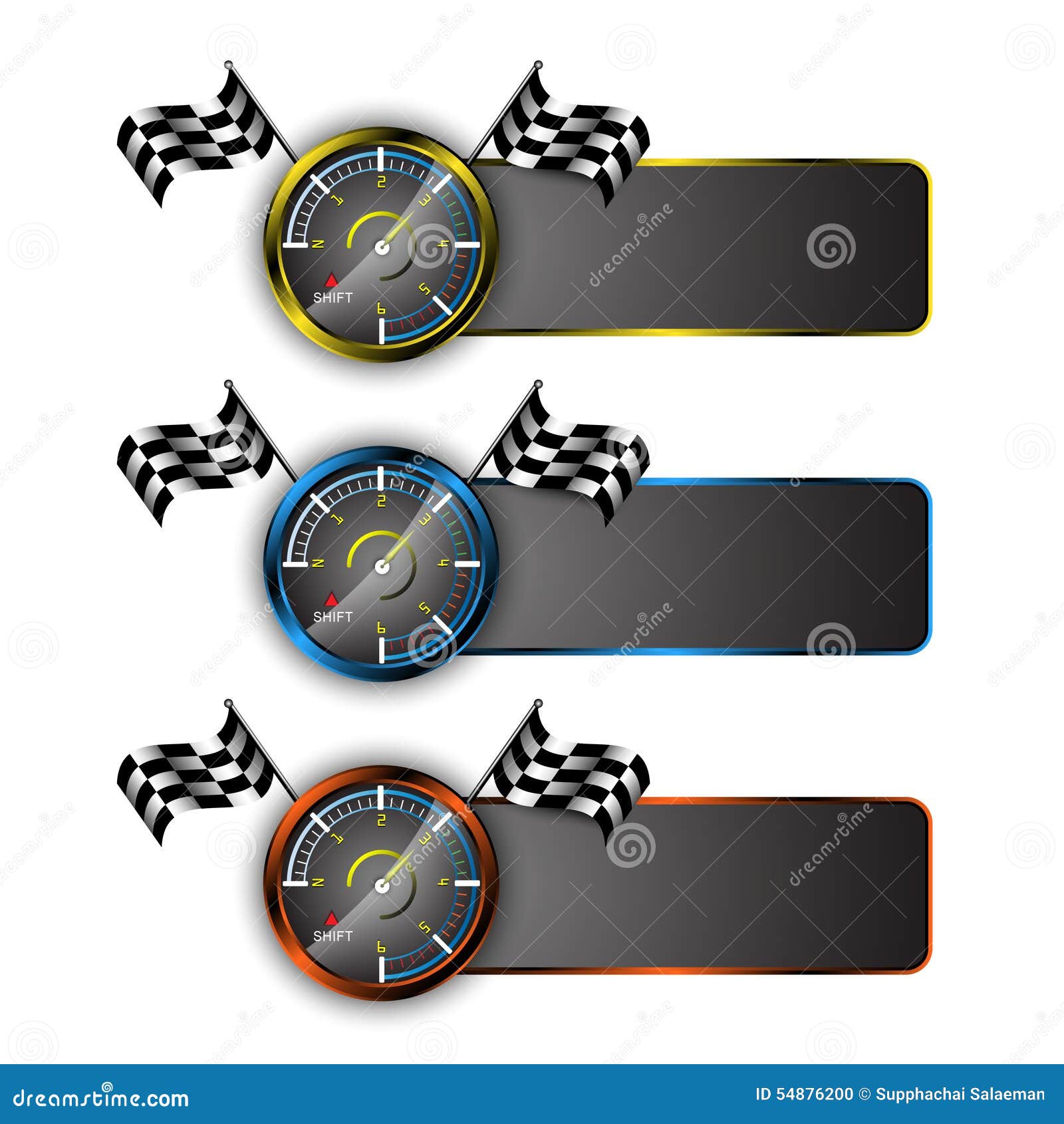Vector Set of Racing Emblem Motorsport Concept Stock Vector ...