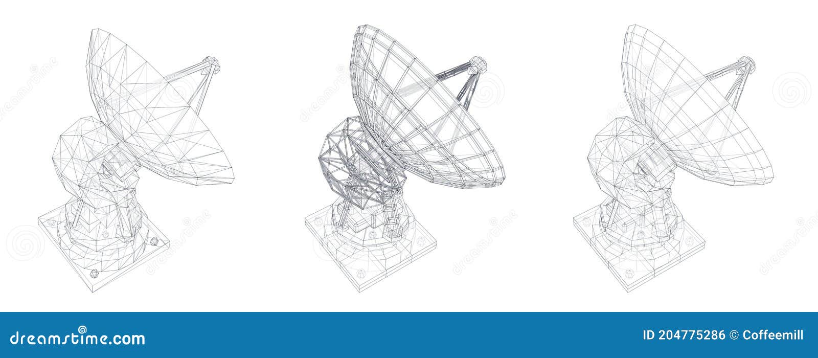 Vector set. Radio antenna stock vector. Illustration of mesh - 204775286