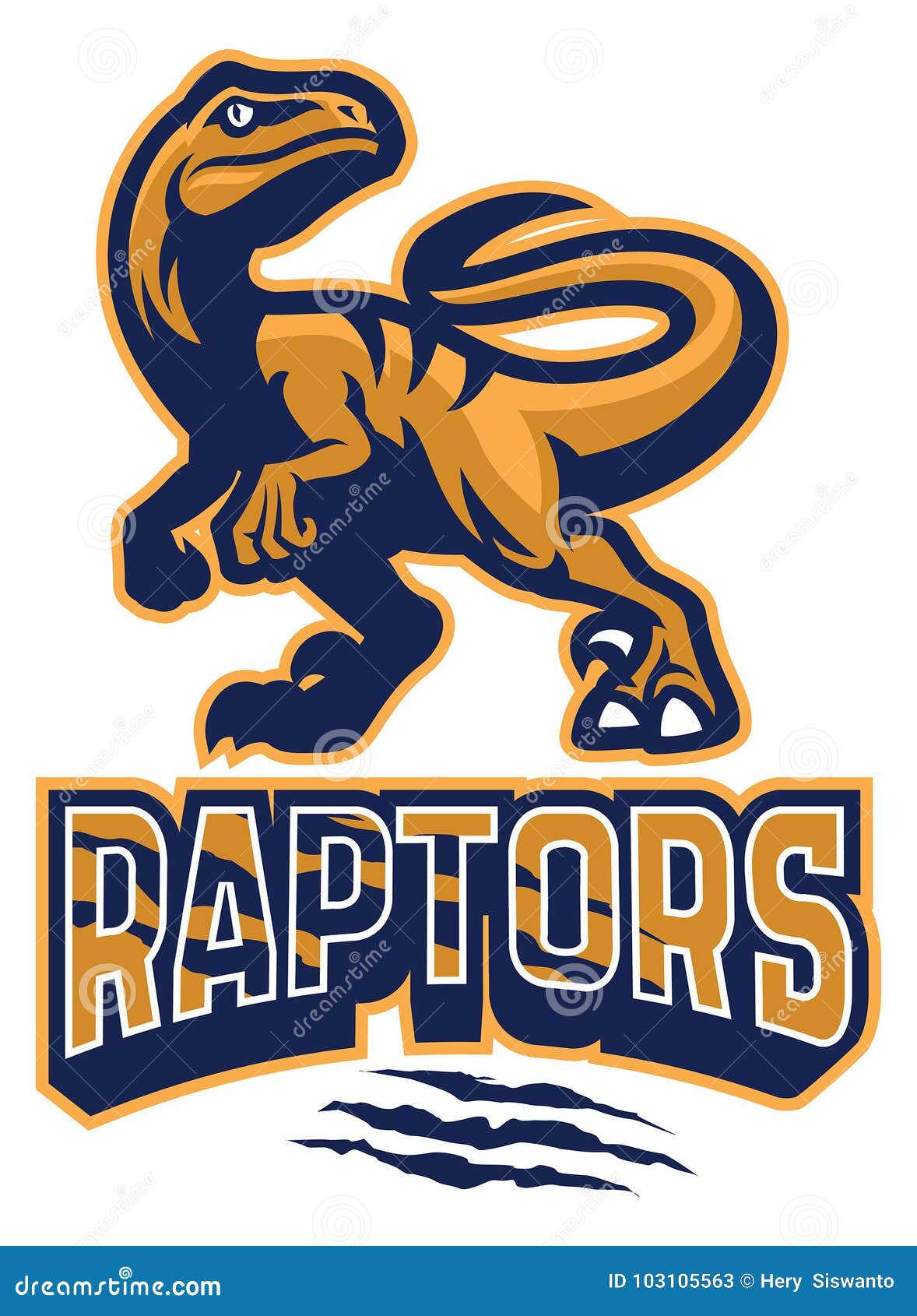 Set of Raptor mascot stock vector. Illustration of claw - 103105563