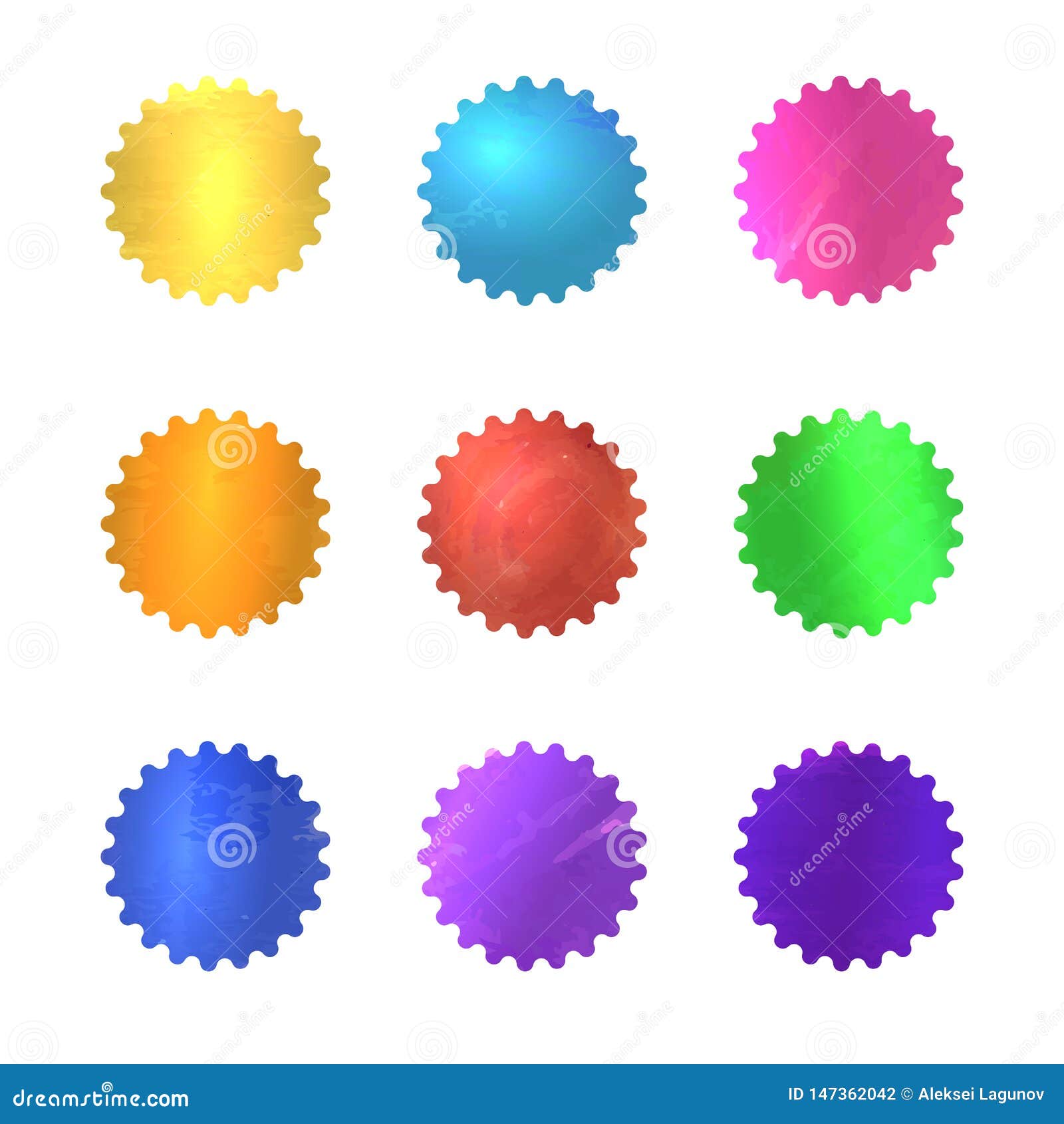 Vector Set of Realistic Colorful Medals, Blank Frames Collection ...