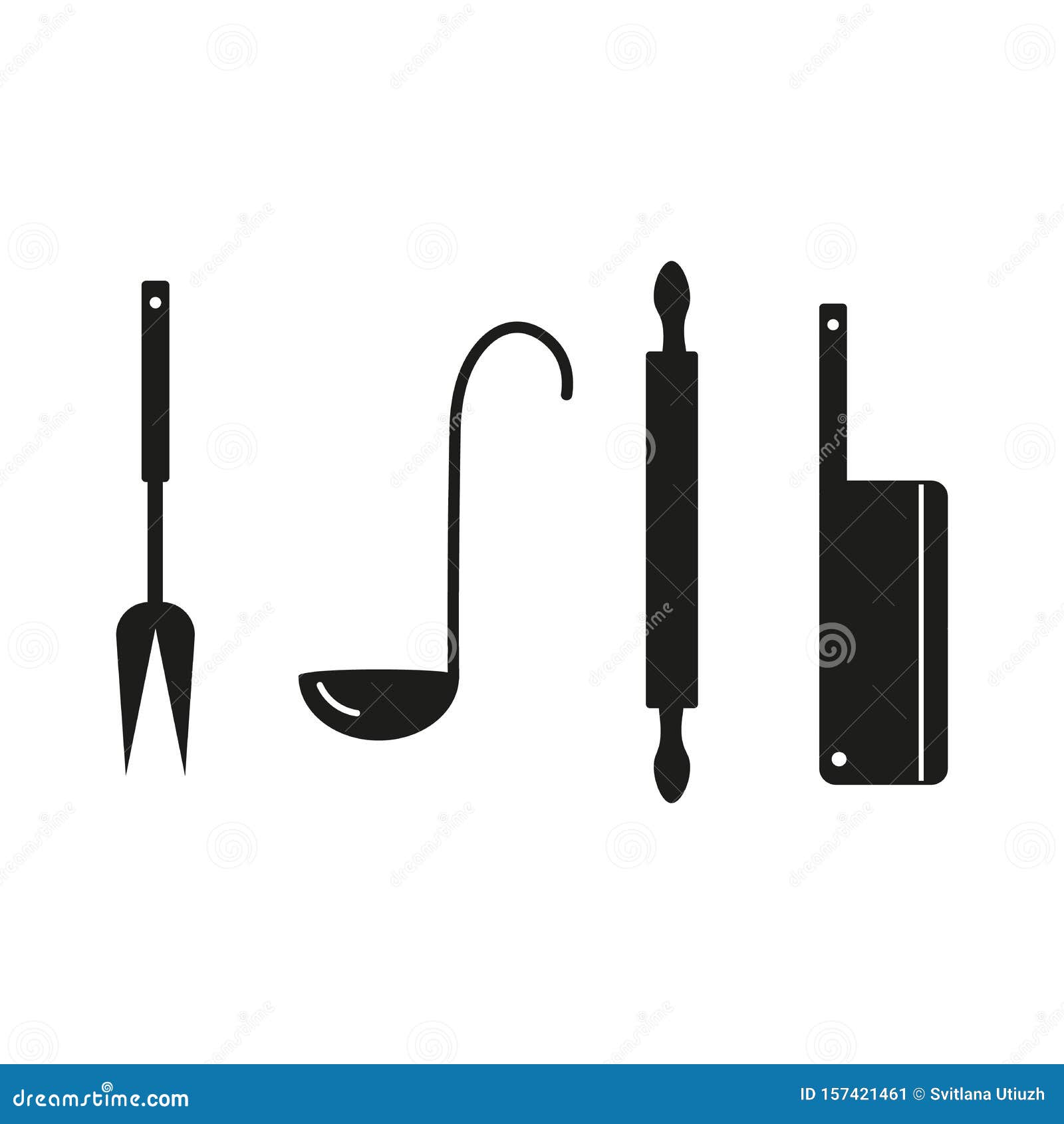 Vector Set of Realistic Images of Kitchen Tools, Illustration Isolated ...