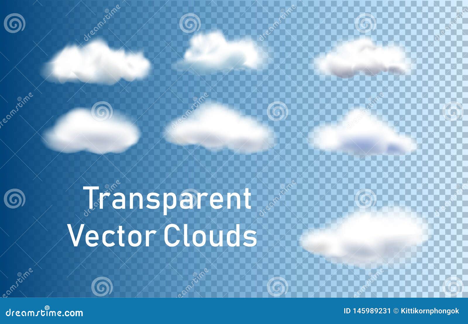 Vector Set of Realistic Isolated Cloud on the Transparent Background ...