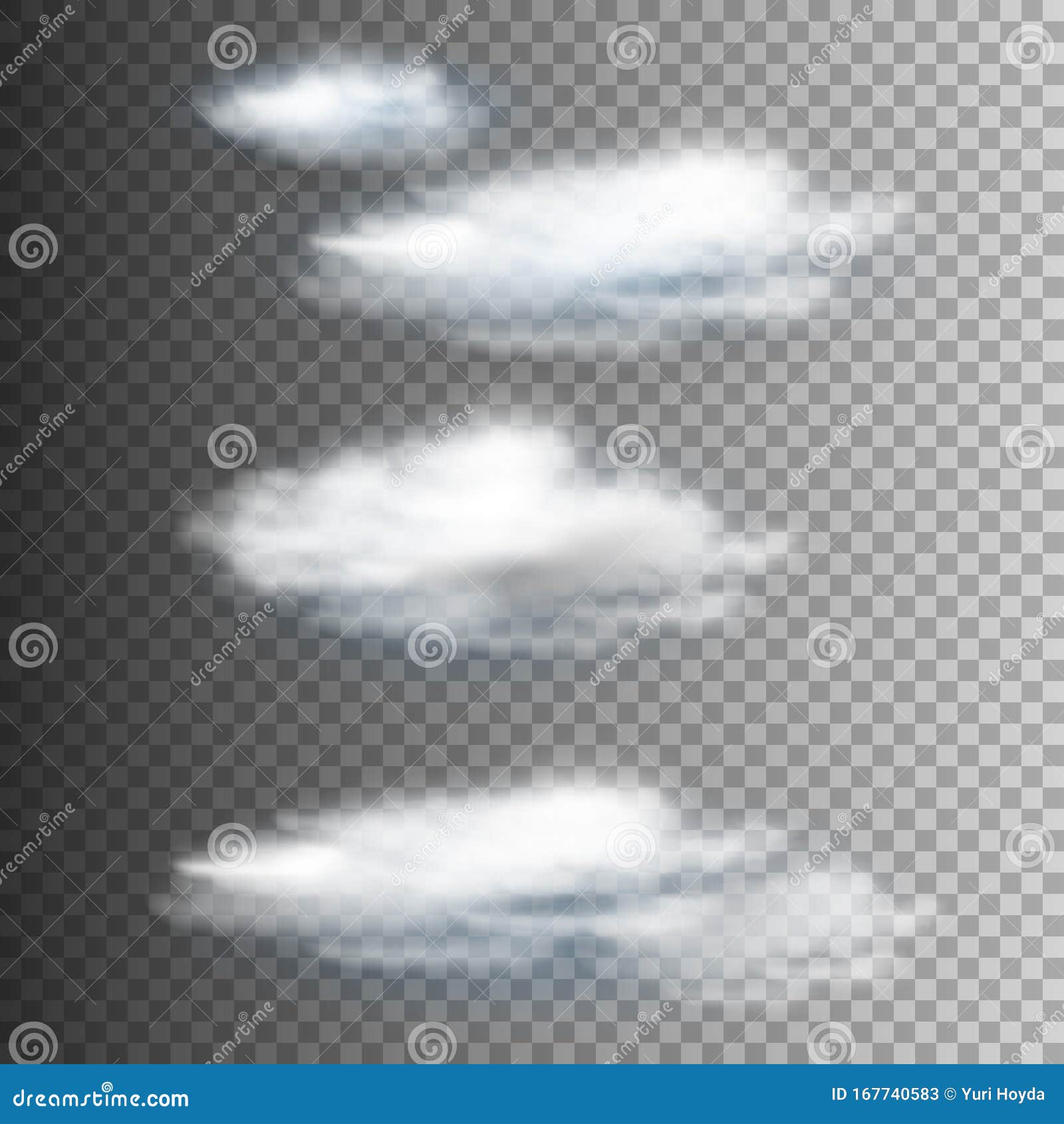 Vector Set of Realistic Isolated Cloud on the Transparent Background ...