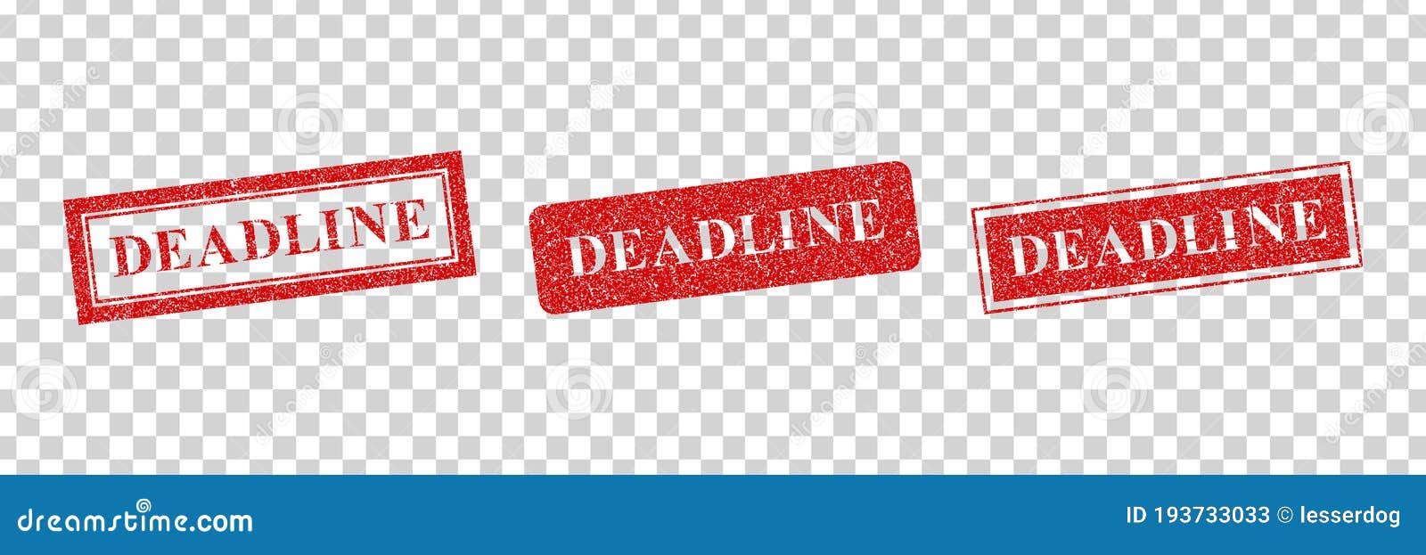 Vector Set of Realistic Isolated Red Rubber Stamp of Deadline Logo for ...