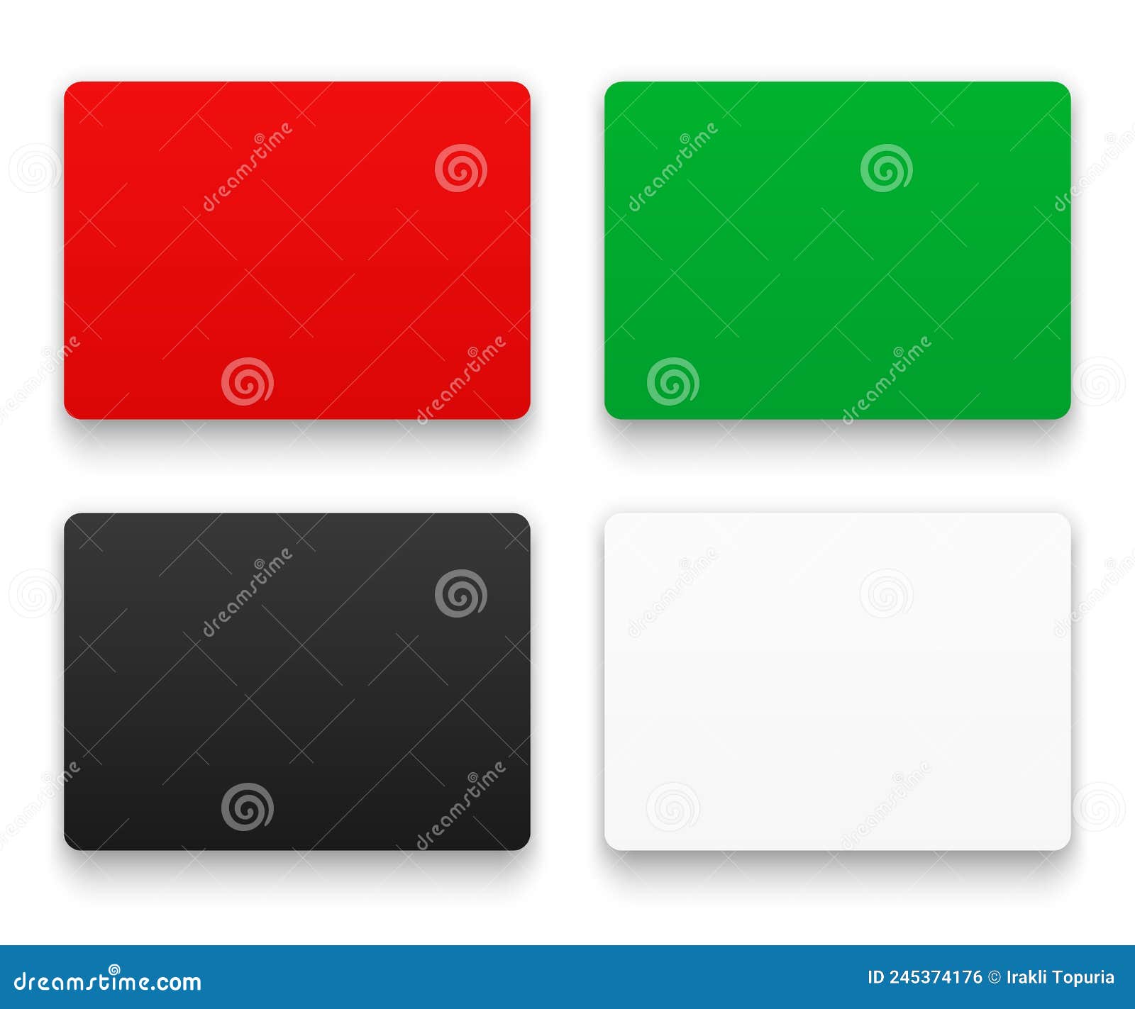 Vector Set of Red, Green, Black, and White Rectangular Backgrounds ...