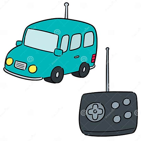 Vector Set of Remote Control Car Stock Vector - Illustration of drawn ...