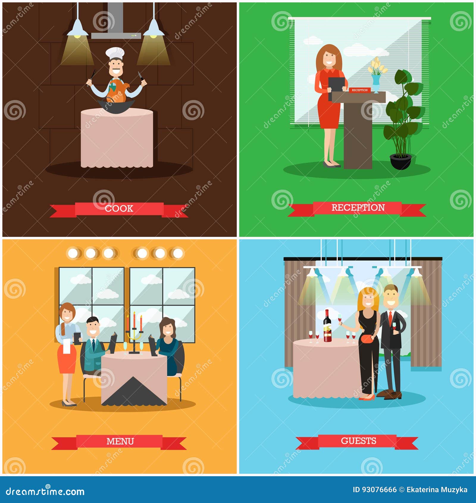 Restaurant People Icons. Vector | CartoonDealer.com #14284456
