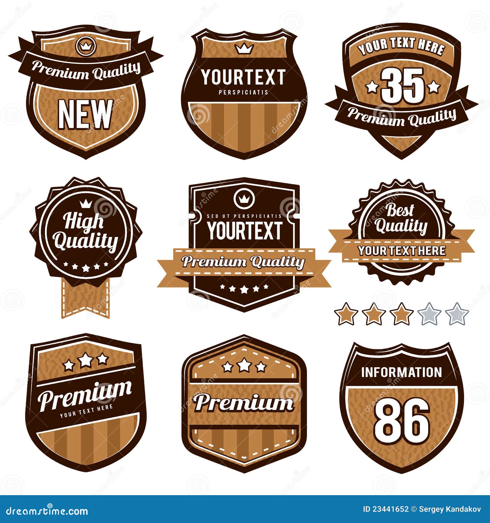 Vector set of retro badges stock vector. Illustration of interface ...