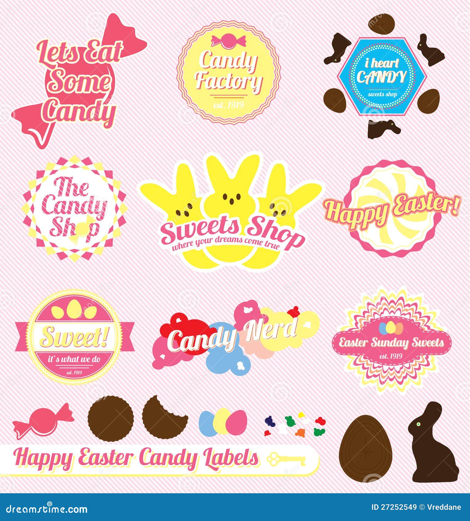 Peeps Candy Icon Clipart Logtotype Isolated Vector Illustration ...