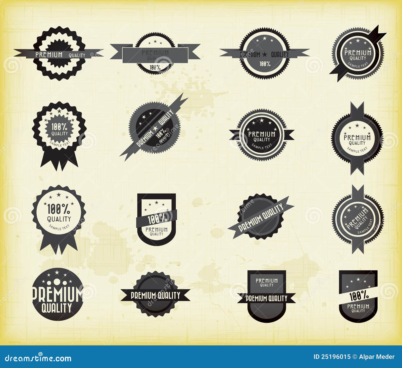Vector set of retro labels stock illustration. Illustration of retro ...