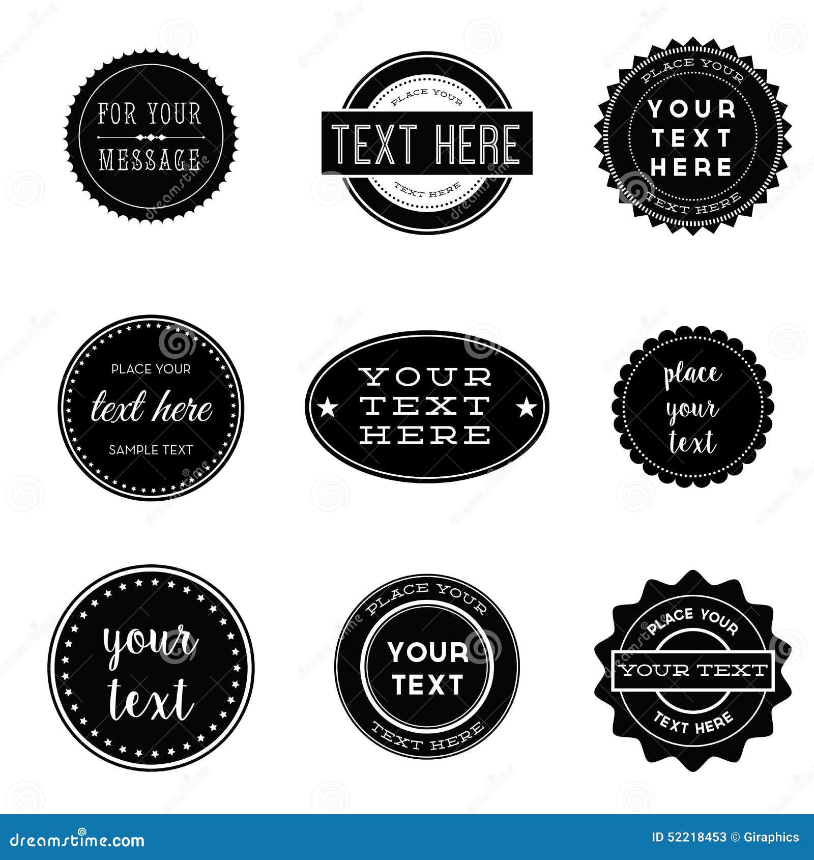 Vector Set of Retro Stamps and Badges Stock Vector - Illustration of ...