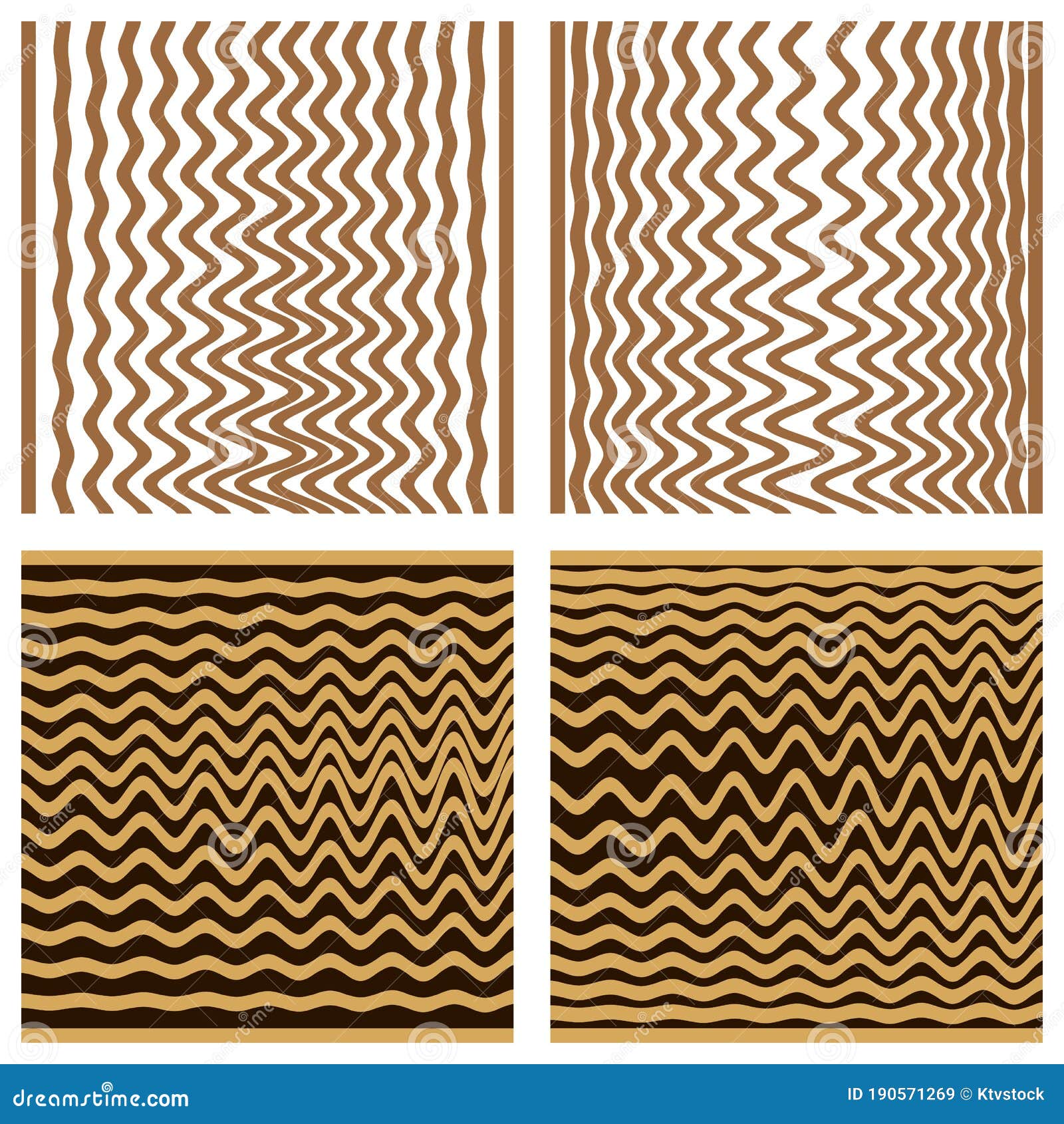 Vector Set with Rhythmic Lines Backgrounds. Stock Vector - Illustration ...