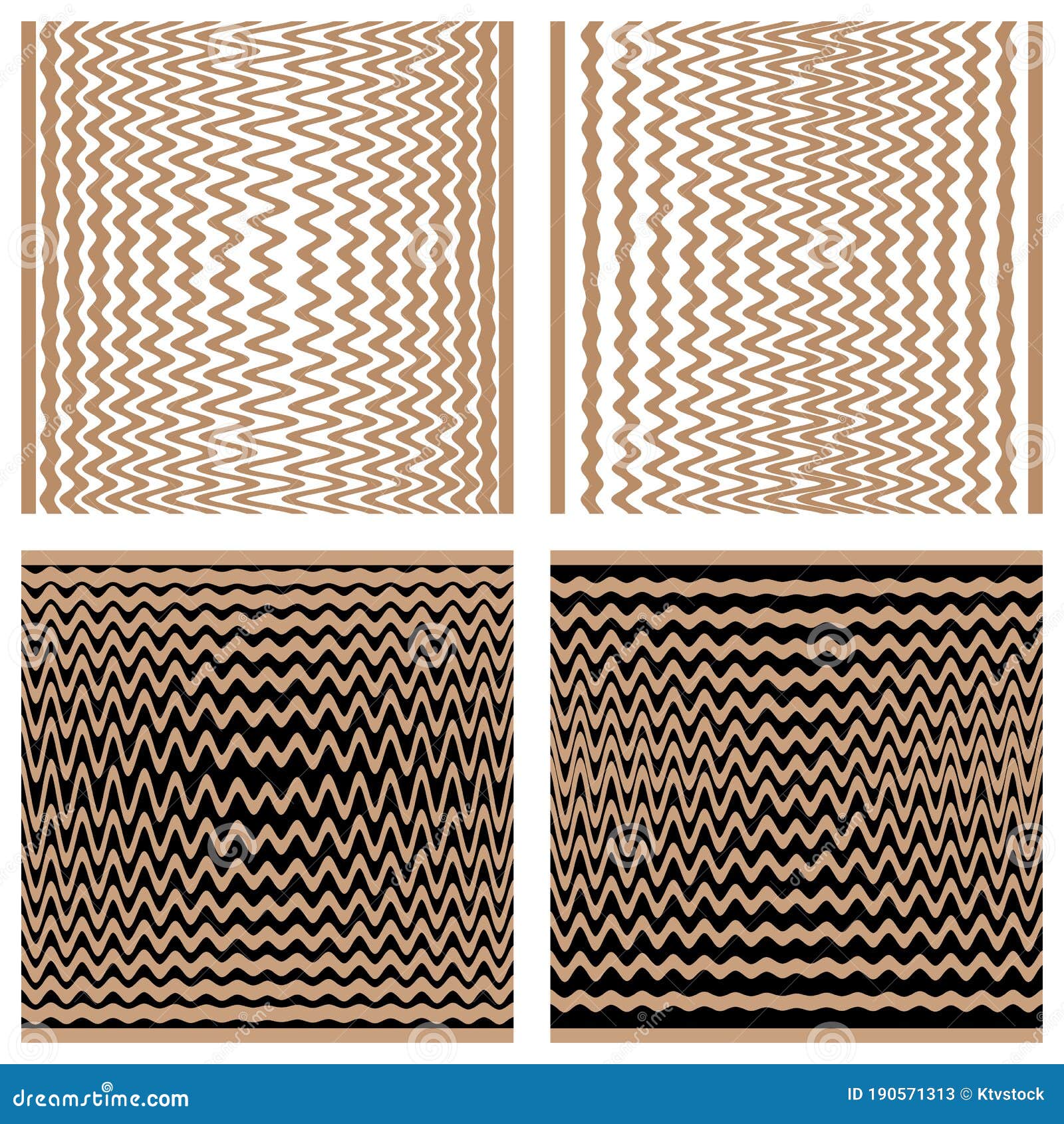 Vector Set with Rhythmic Lines Backgrounds. Stock Vector - Illustration ...