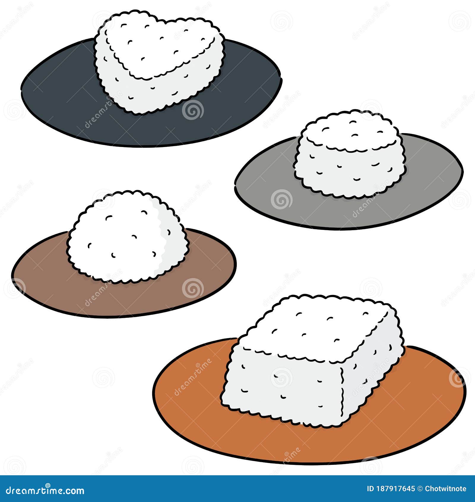 Vector set of rices stock vector. Illustration of icon - 187917645