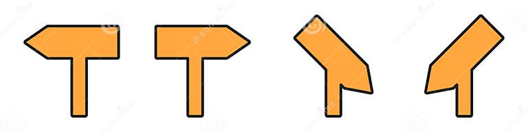 Vector Set of Road Signs. Arrows Pointers Vector. Set of Vector Arrows ...