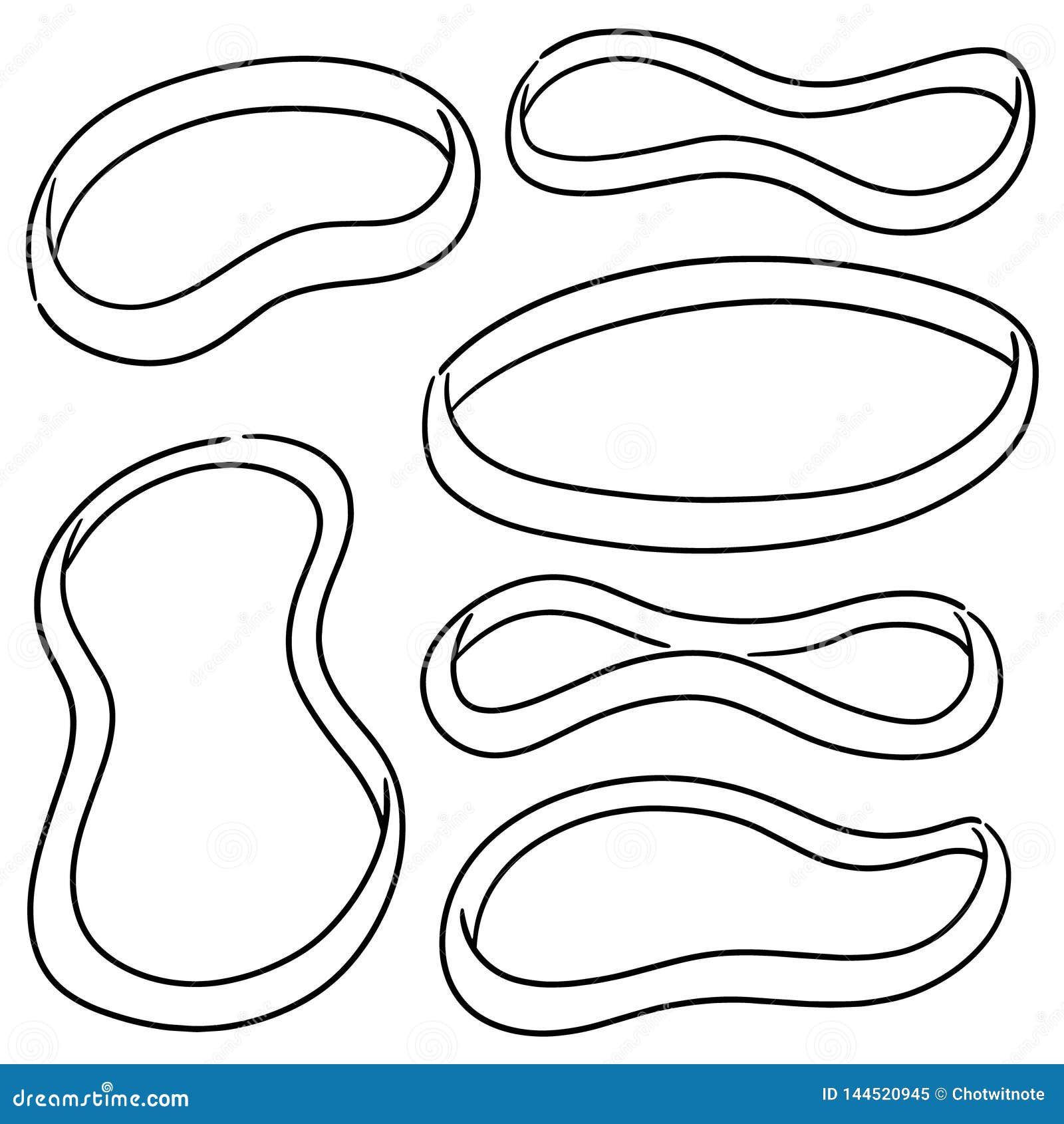 Vector set of rubber band stock vector. Illustration of object - 144520945