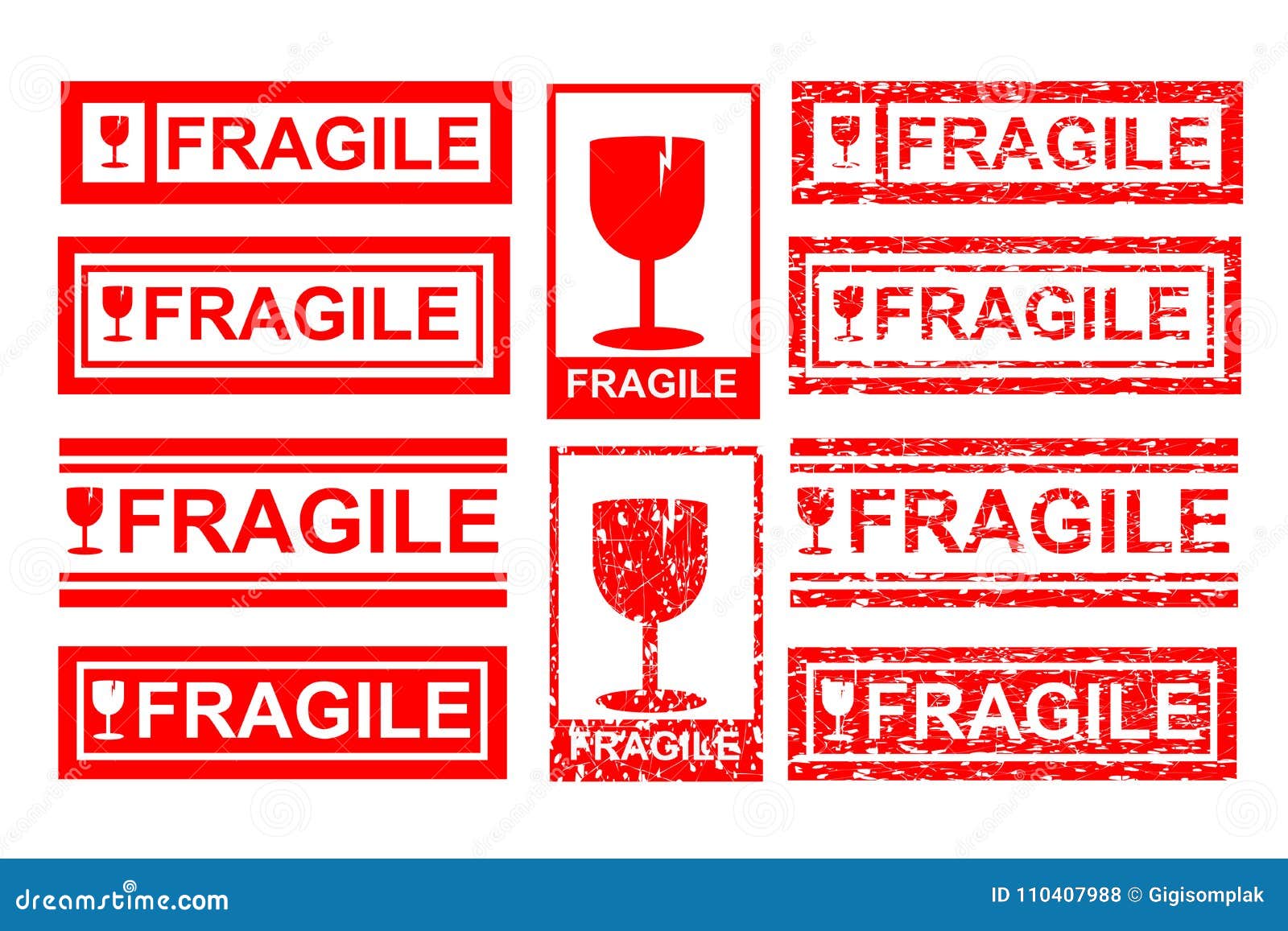 Rubber Fragile Stamp Seal And Net Clouds Mesh Vector Illustration ...