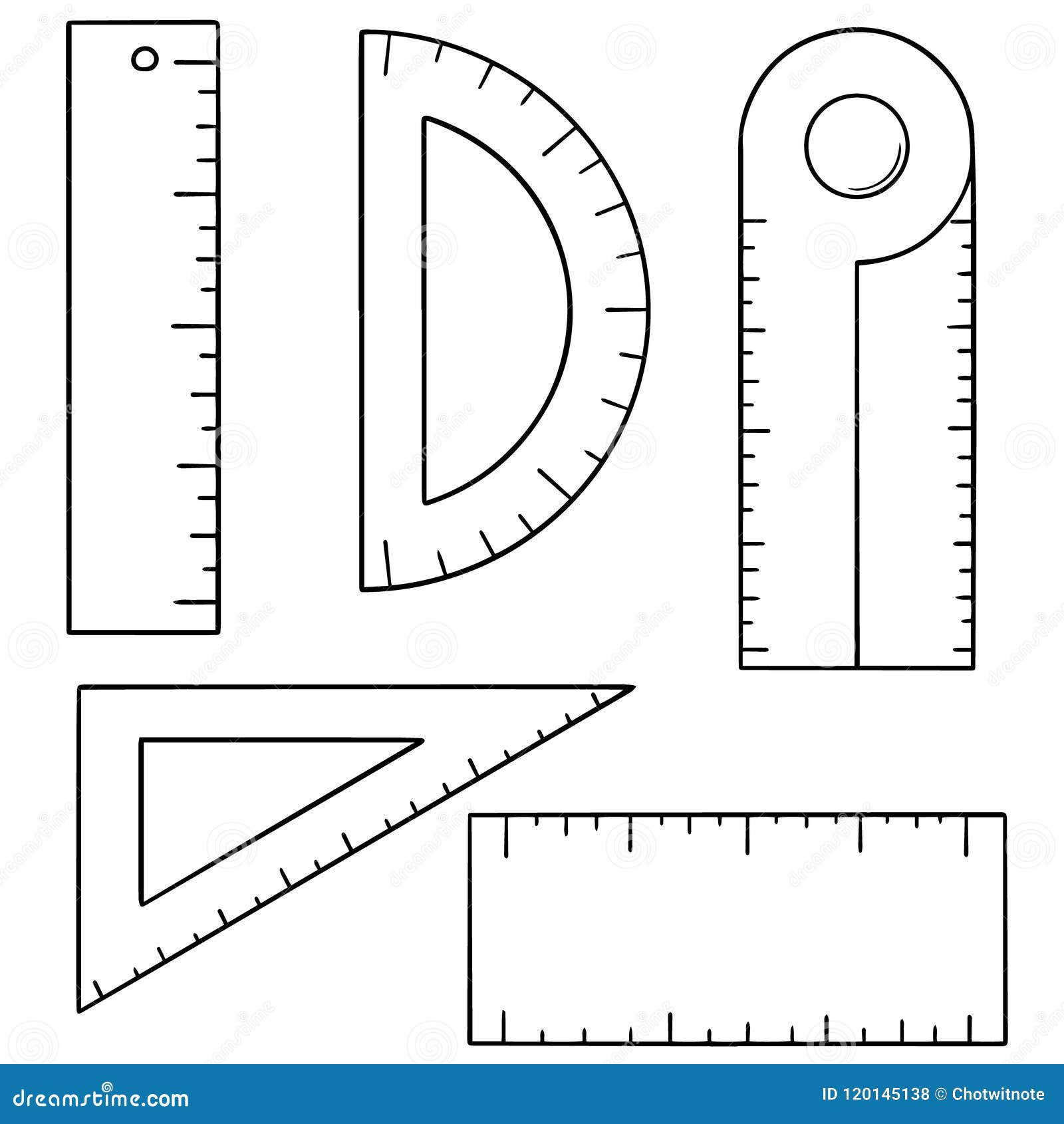 Vector set of ruler stock vector. Illustration of metric - 120145138