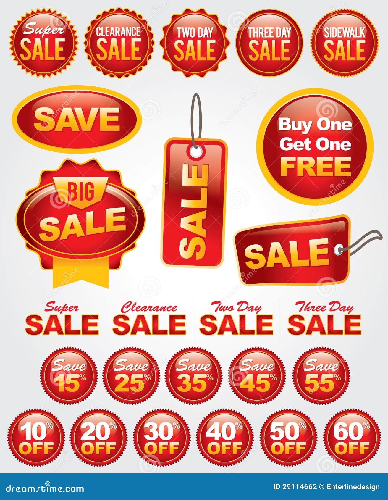 Vector Set of Sale and Promotion Labels and Badges Stock Vector ...