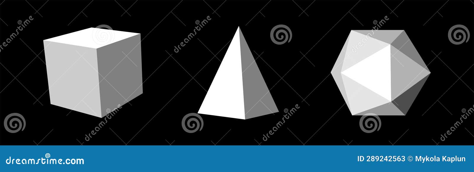 Vector Set Sci-fi 3D Objects with Lines. Wireframe Geometric Shapes ...