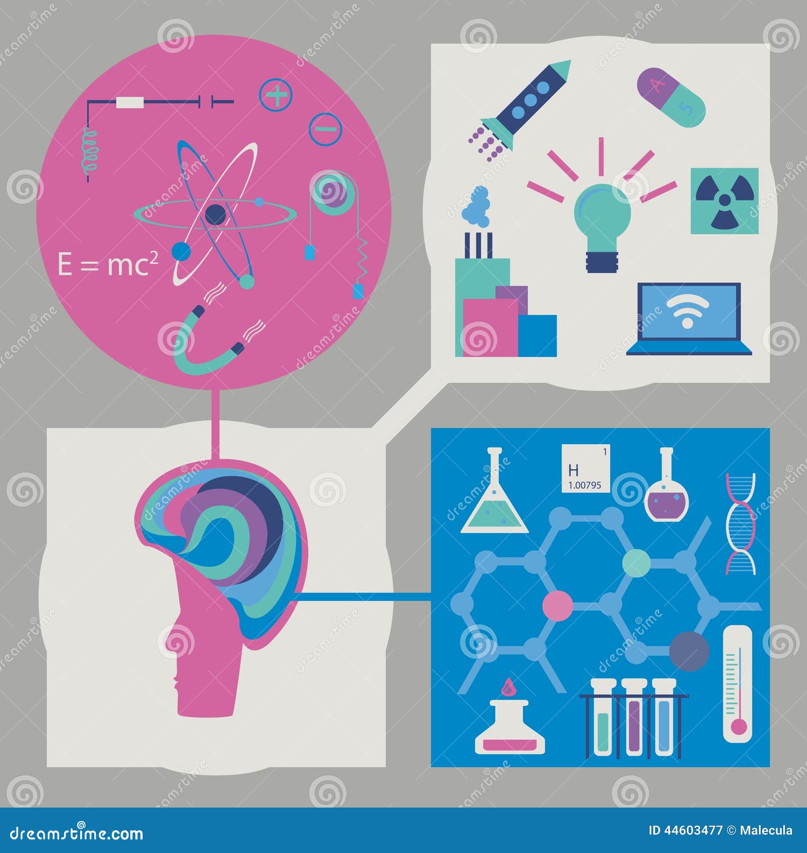 Vector set for science stock vector. Illustration of infographics ...