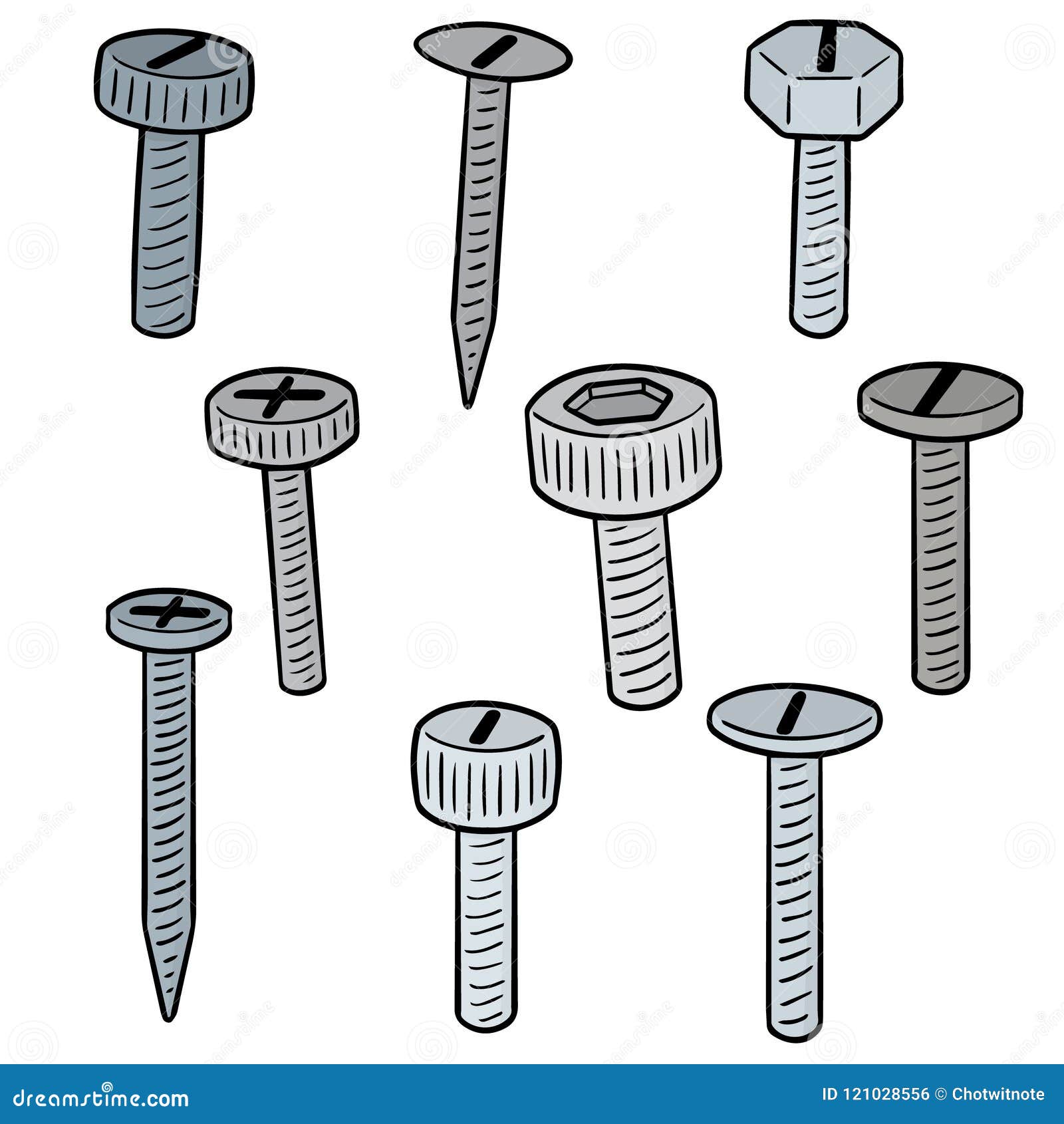 Vector set of stock vector. Illustration of doodle, hand - 121028556