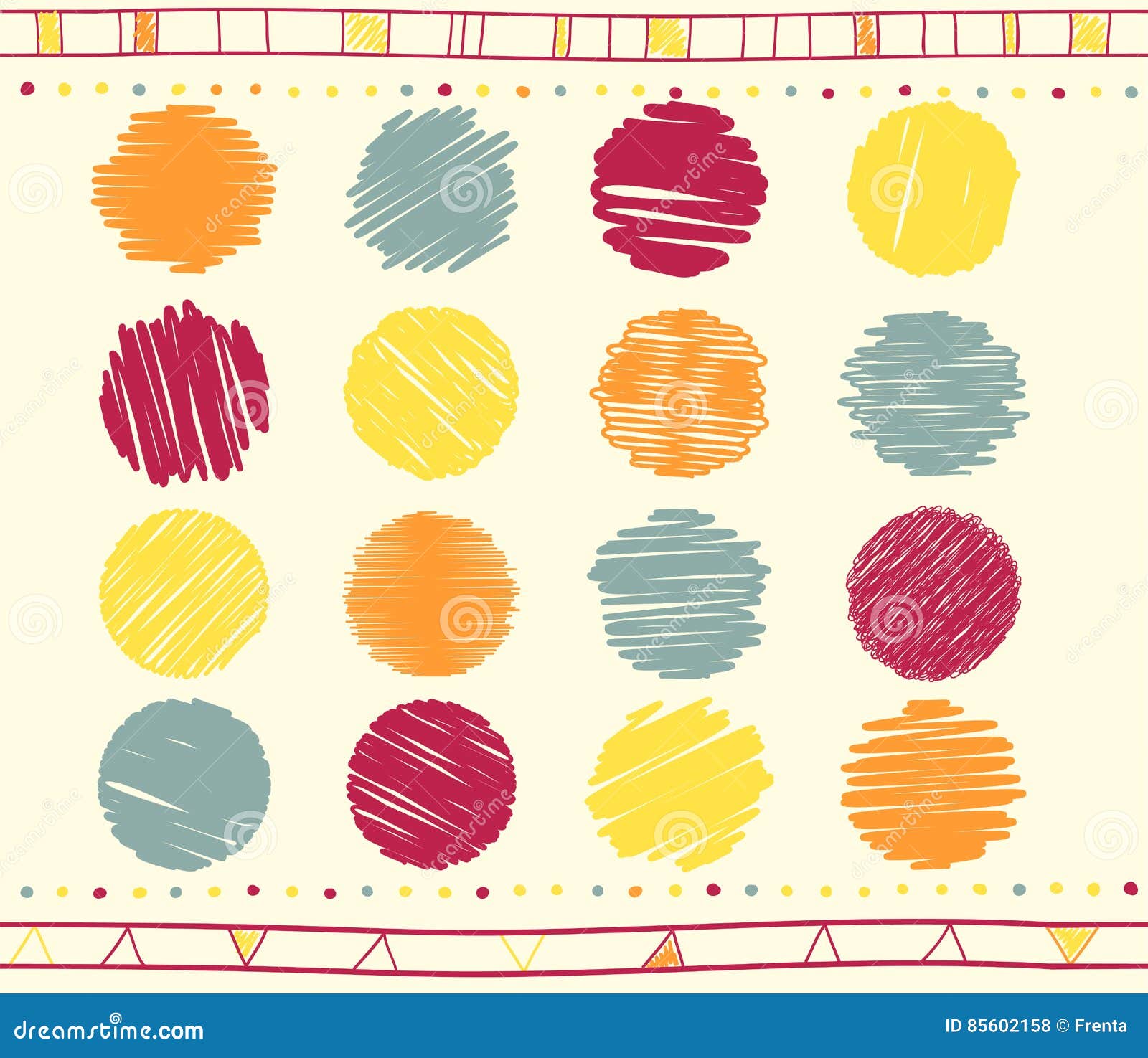Vector Set of Scribble Elements Stock Vector - Illustration of backdrop ...