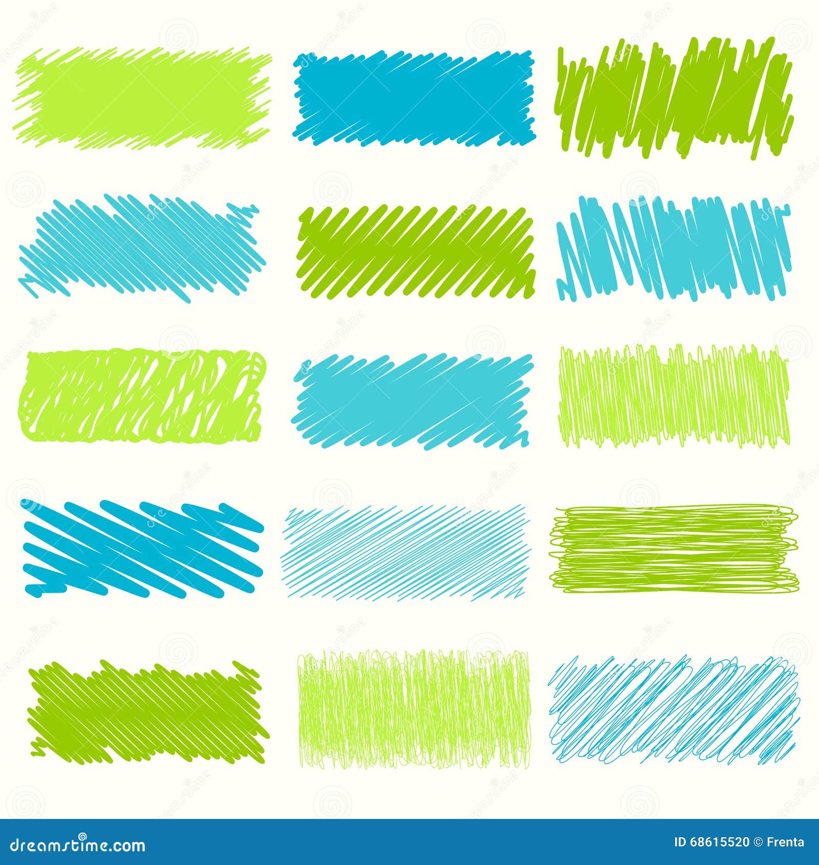 Vector Set of Scribble Elements Stock Vector - Illustration of chalk, abstract: 68615520