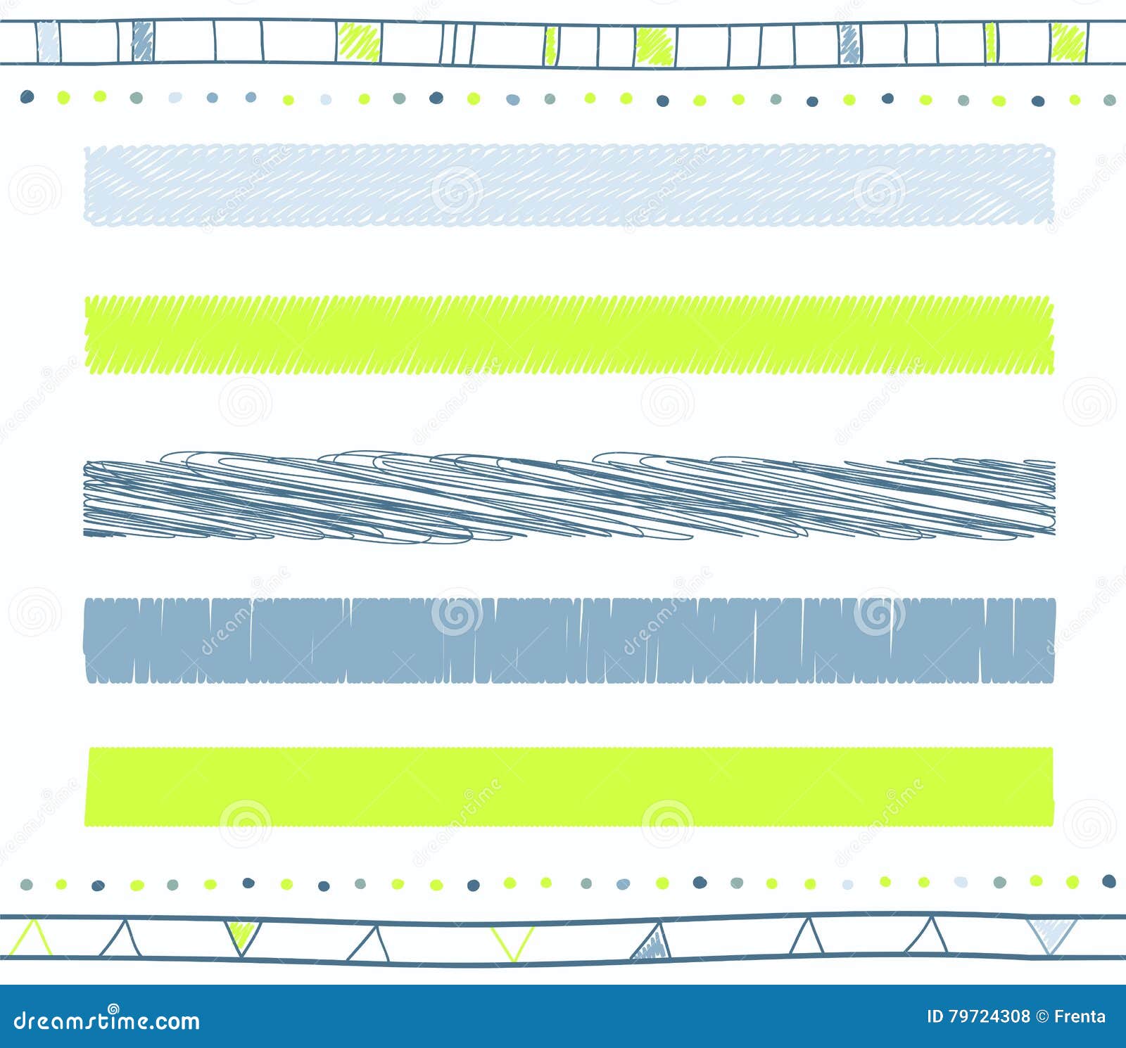 Vector Set of Scribble Elements Stock Vector - Illustration of backdrop ...