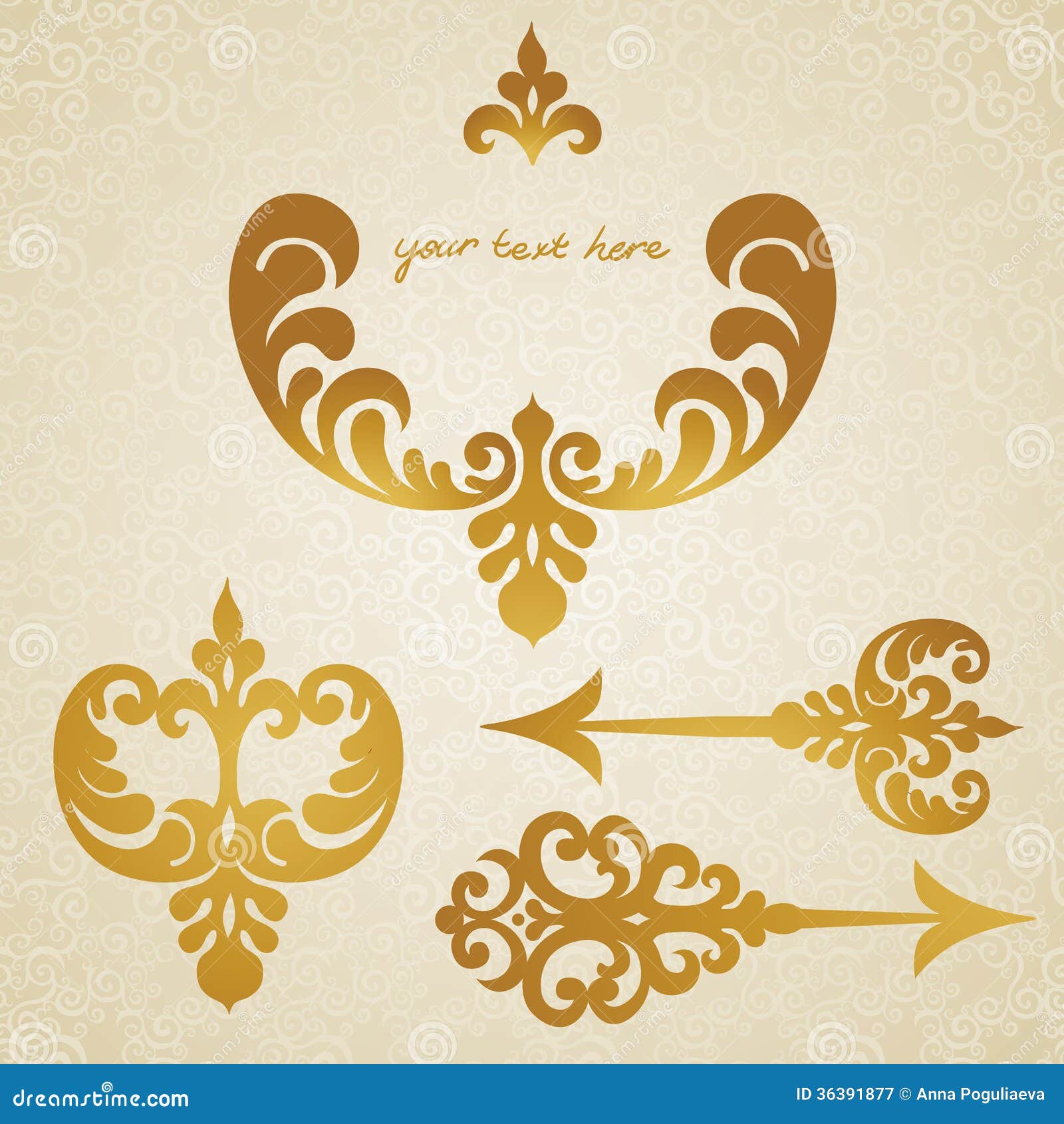 Gold Victorian Scrolls