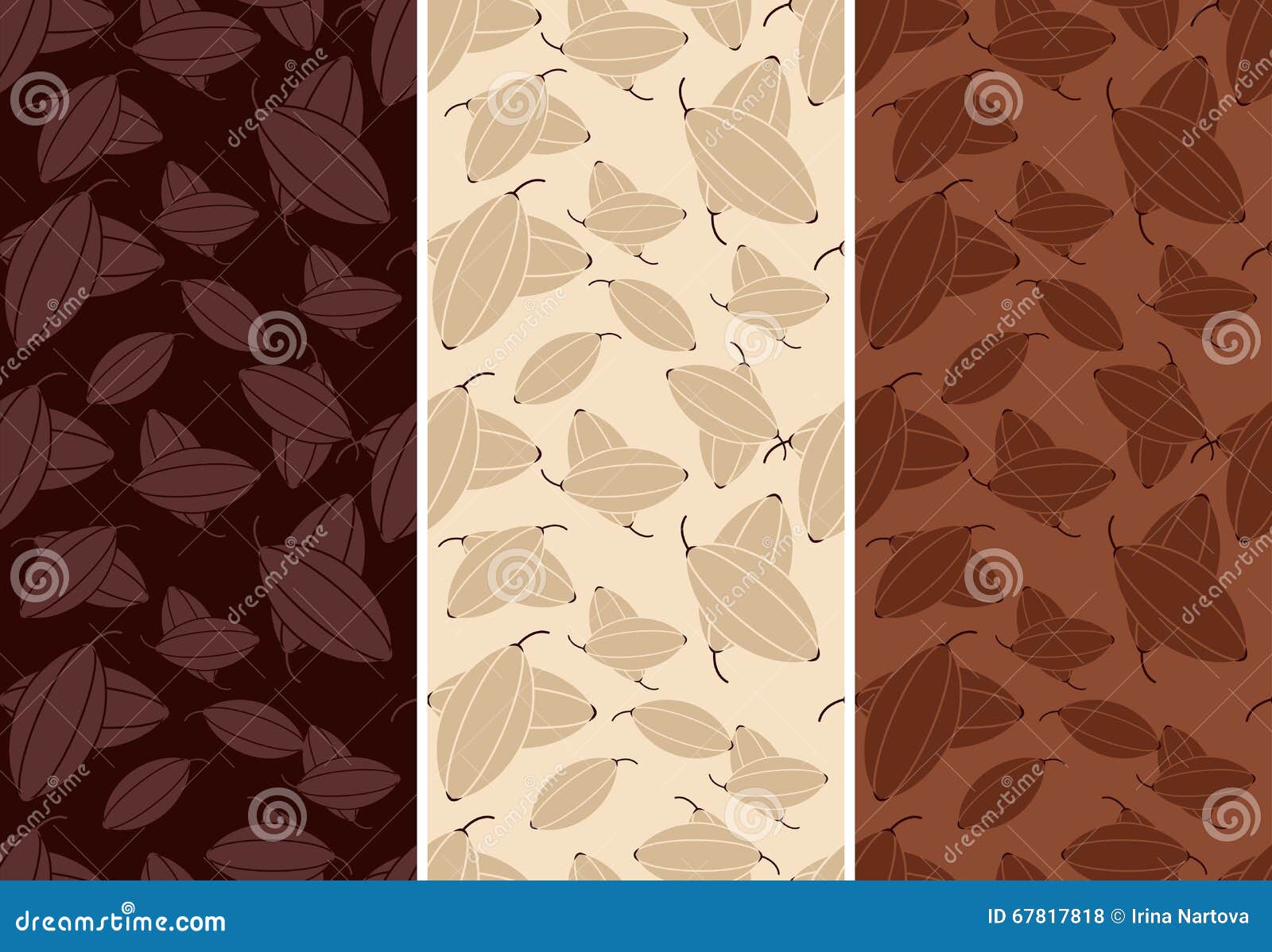Vector Set of Seamless Pattern for ChocolateÂŒ Stock Vector ...