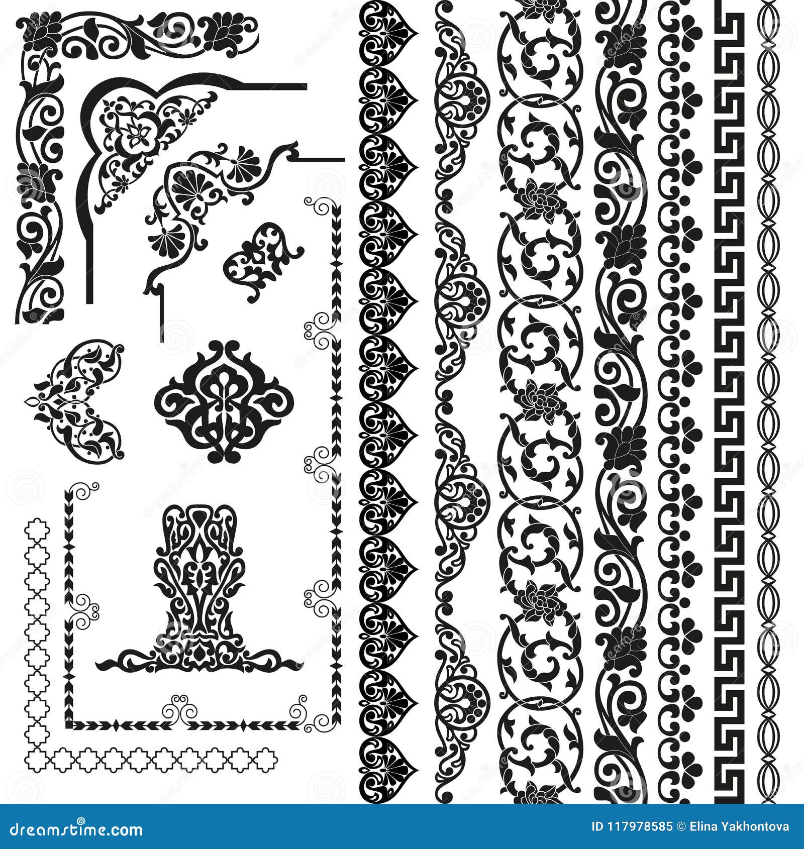 Corner Floral Pattern Vector