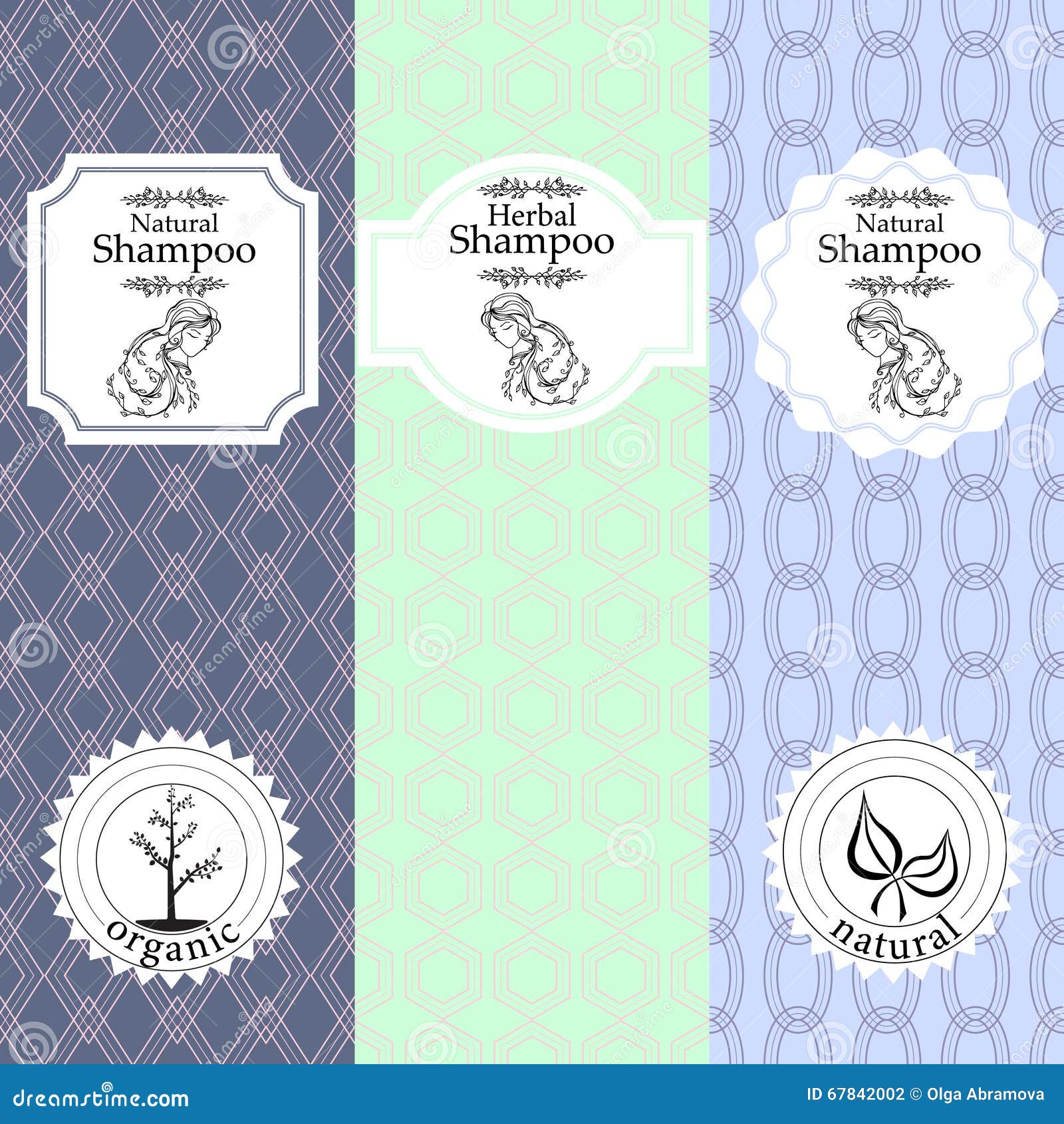 Vector Set of Seamless Patterns, Labels and Logo Design Templates for ...