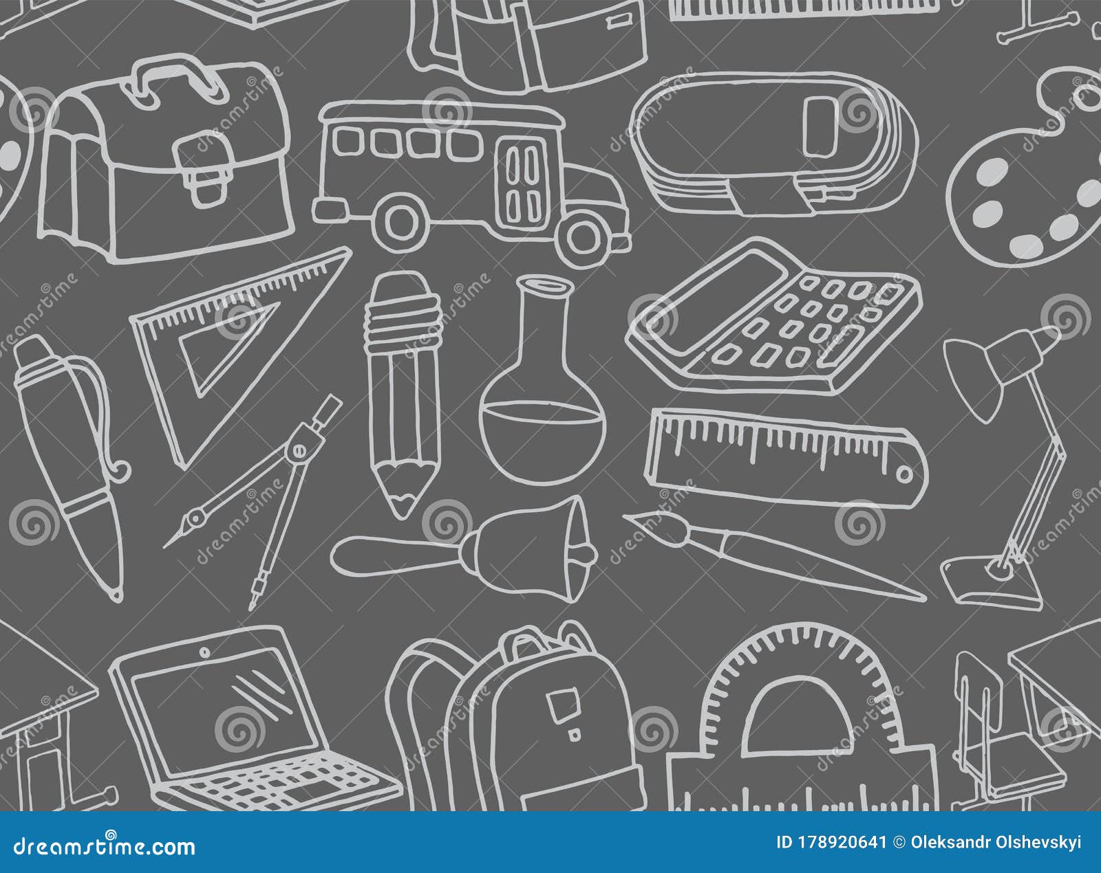 Vector Set of Secondary School Icons in Doodle Style Stock Vector ...