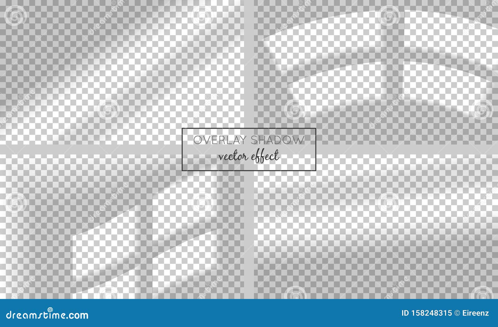 Vector Set With Shadow Overlays On Transparent Background. Window Frame ...