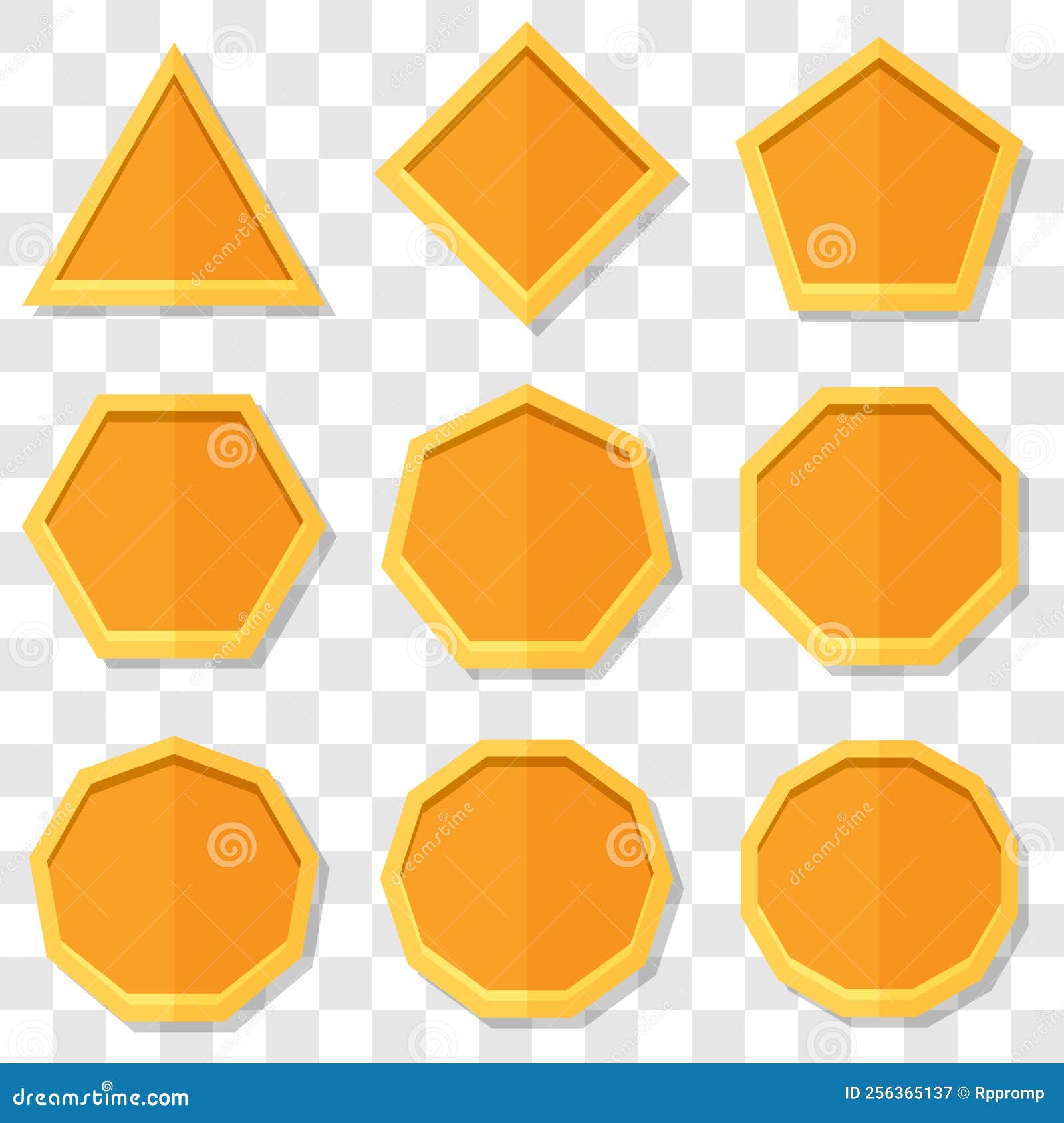 Vector Set Shapes for Message in Orange Color Stock Vector ...