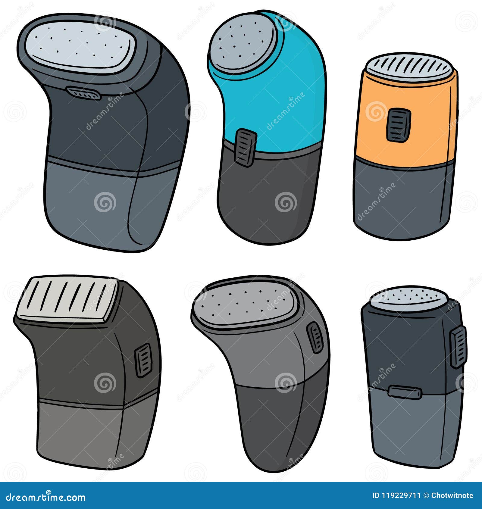 Vector set of shaver stock vector. Illustration of metal - 119229711