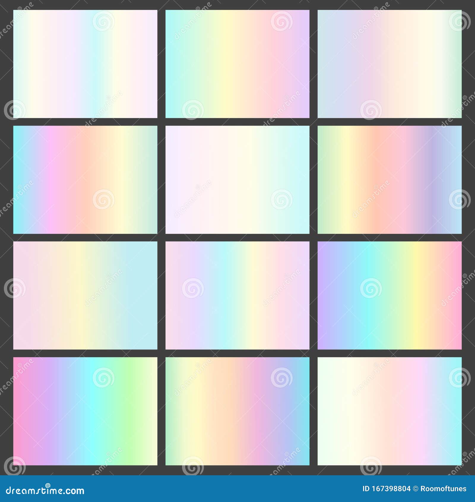 Vector Collection of Shiny Neon Multicolored Gradients Stock Vector ...