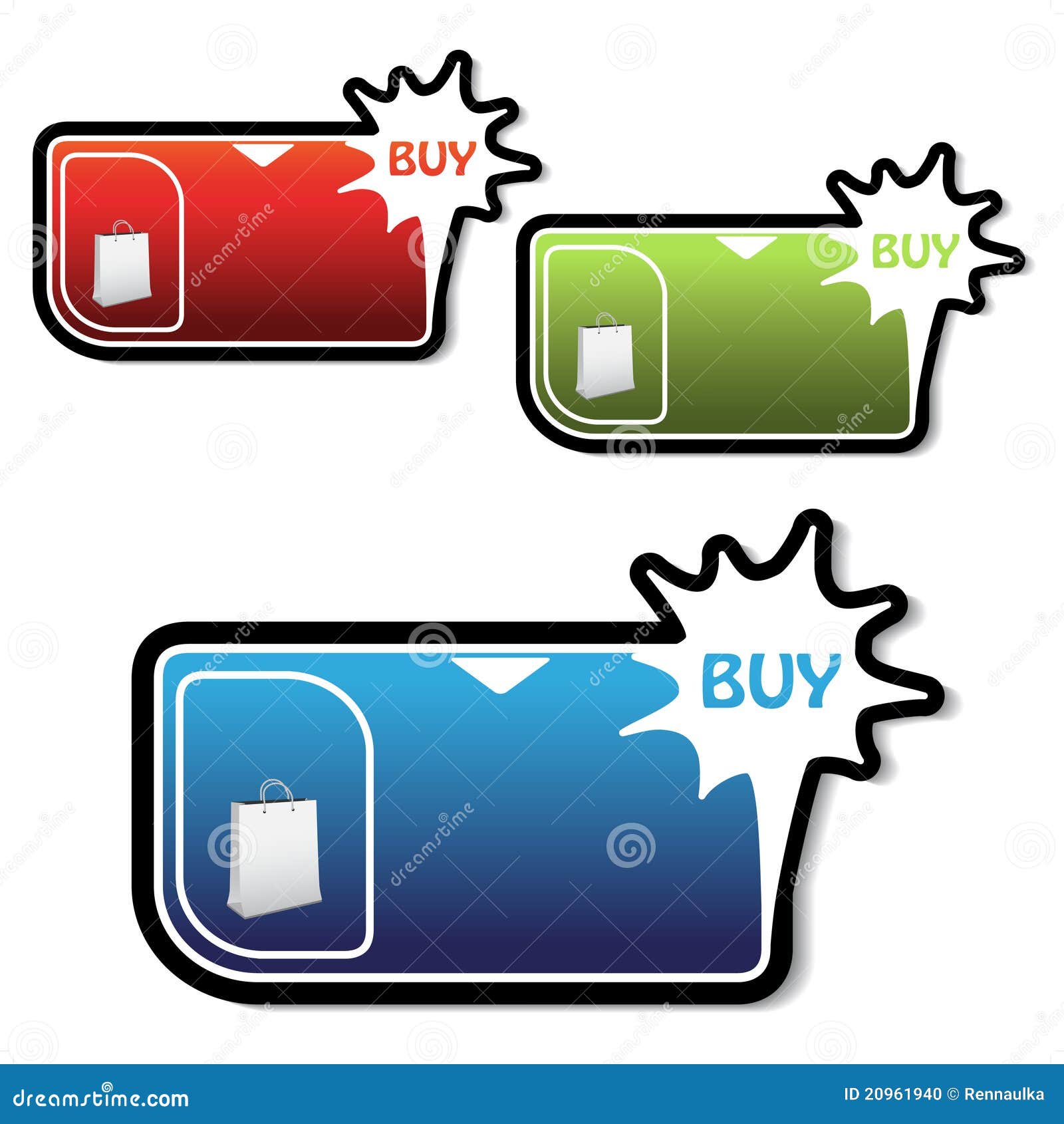 Vector Set of Shopping Cards Stock Vector - Illustration of note, label ...