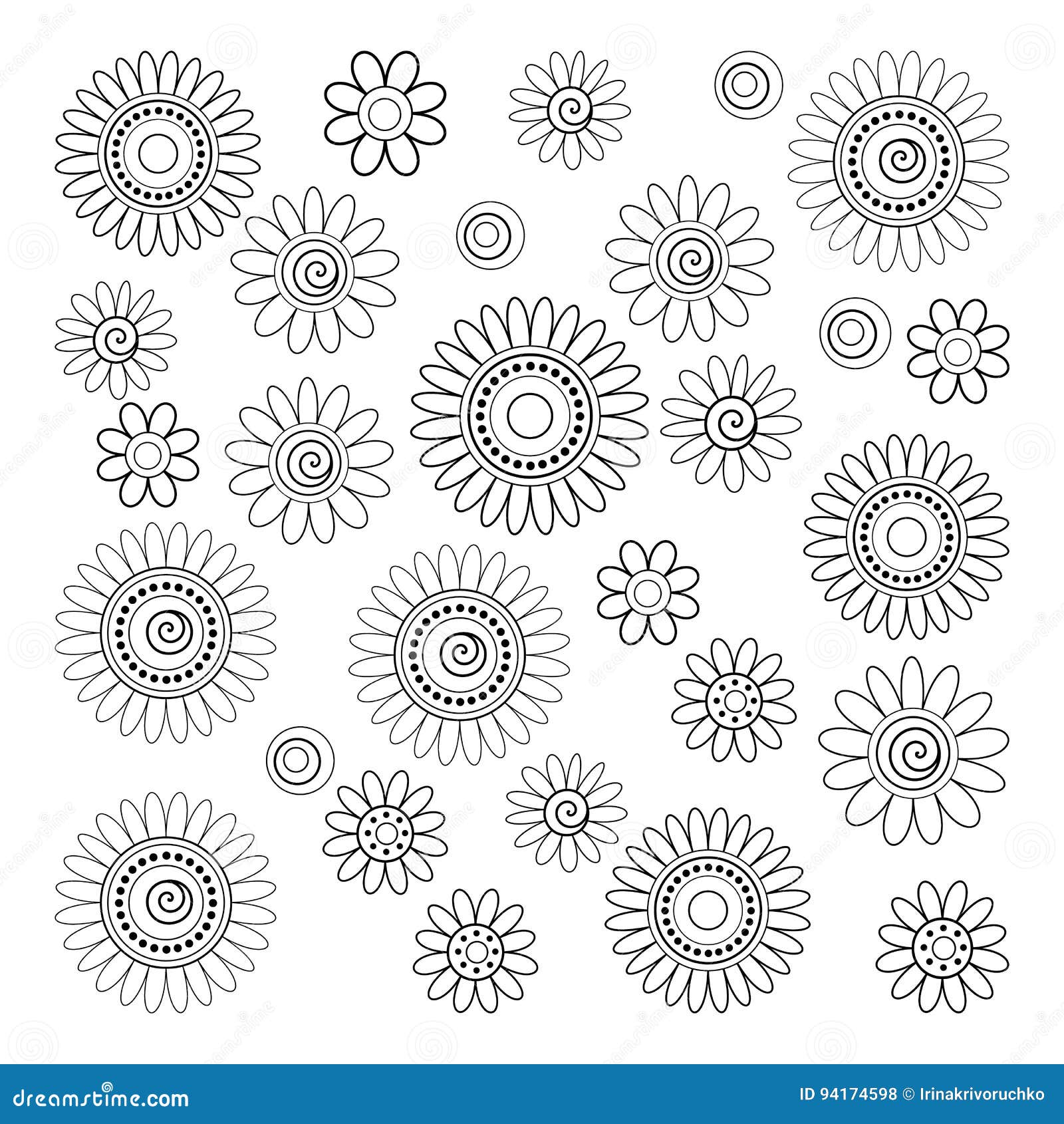 Simple Decorative Circle Frames Set Elements For Design Vector ...
