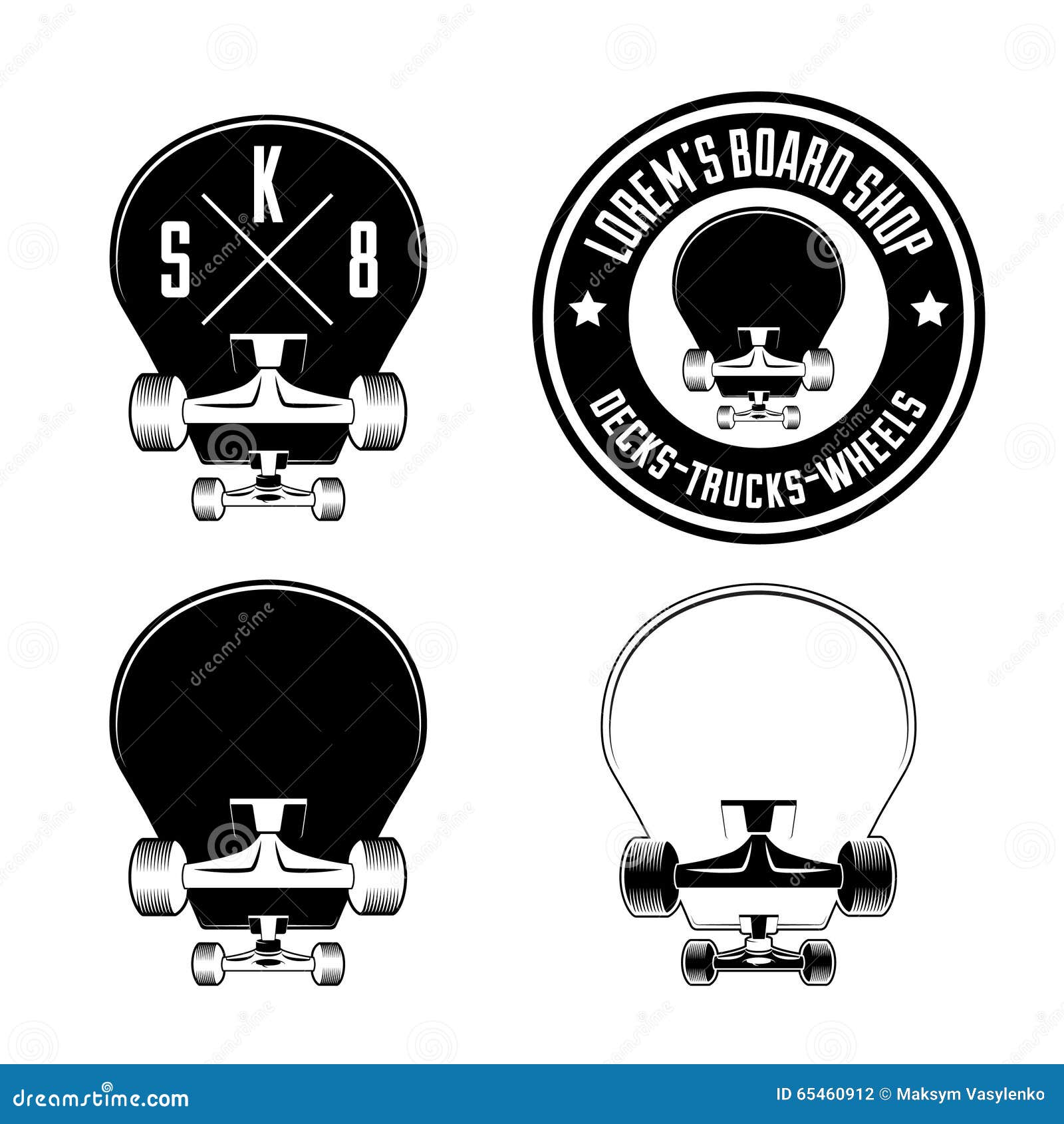 Vector Set of Skateboarding Labels. Stock Vector - Illustration of ...
