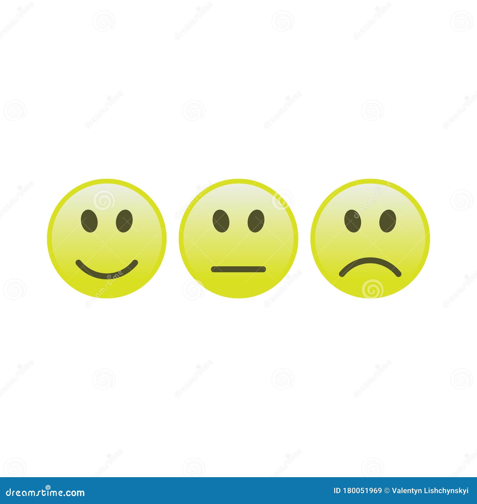 Vector Set of Smiley Icons with Different Face Expression Stock Vector ...