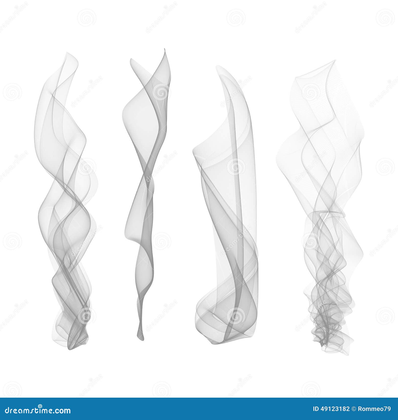 Vector Set of Smoke Effect, Smooth, Flame, Background, Isolated ...