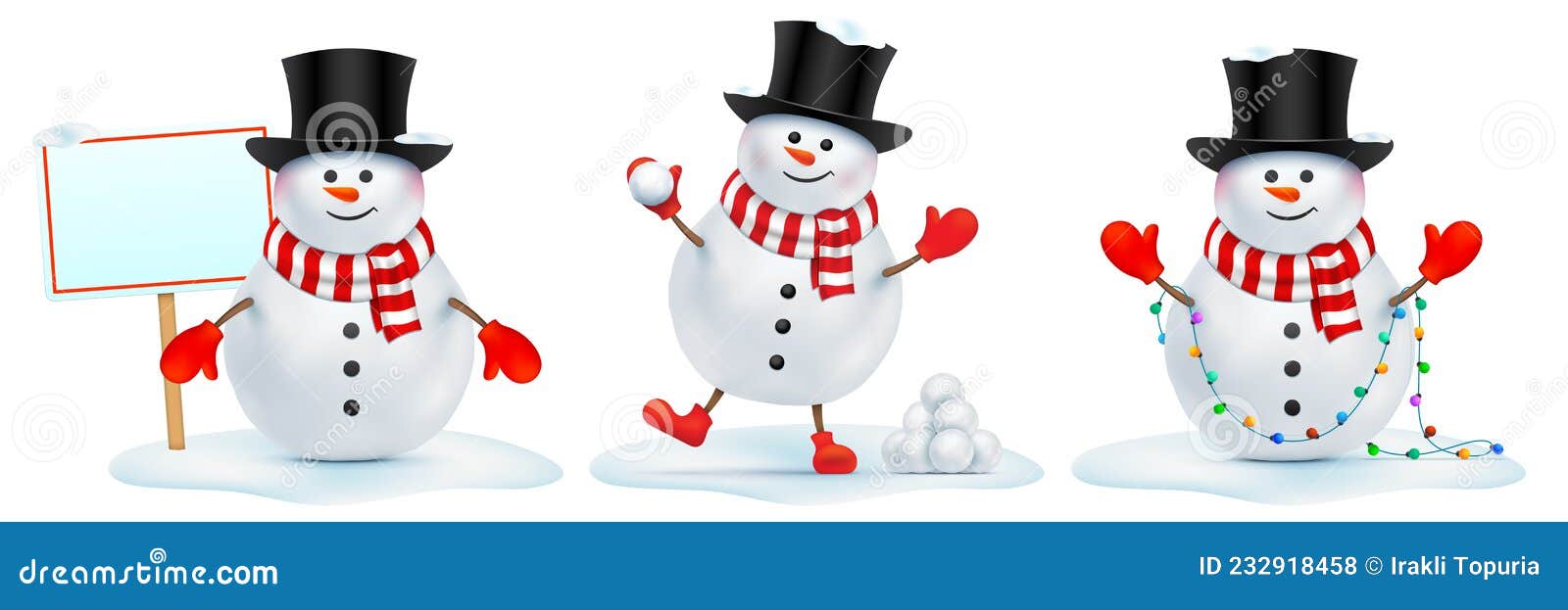 Snowman With Different Signs Royalty-Free Stock Photography ...