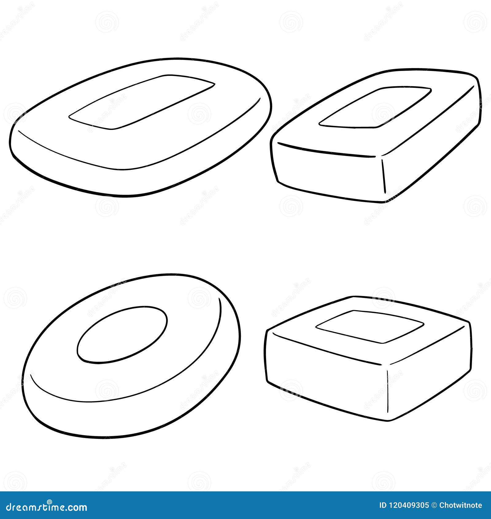 Vector set of soap stock vector. Illustration of sketching - 120409305