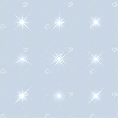Vector Set of Sparkle Lights Stars Stock Vector - Illustration of lens ...