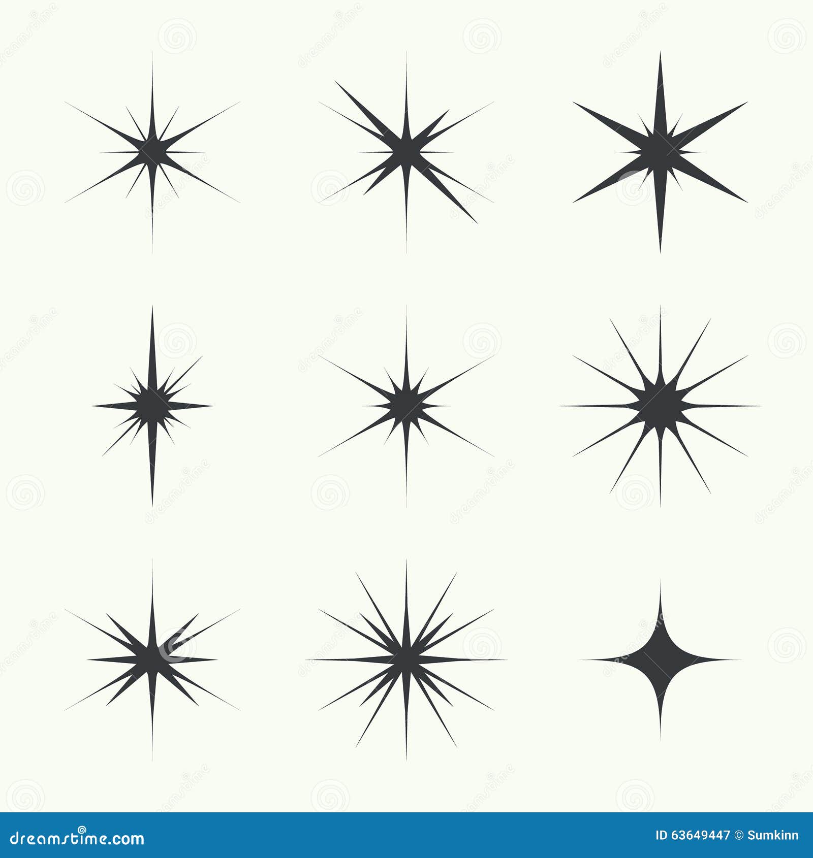 Vector Set of Sparkle Lights Stock Vector - Illustration of lens ...